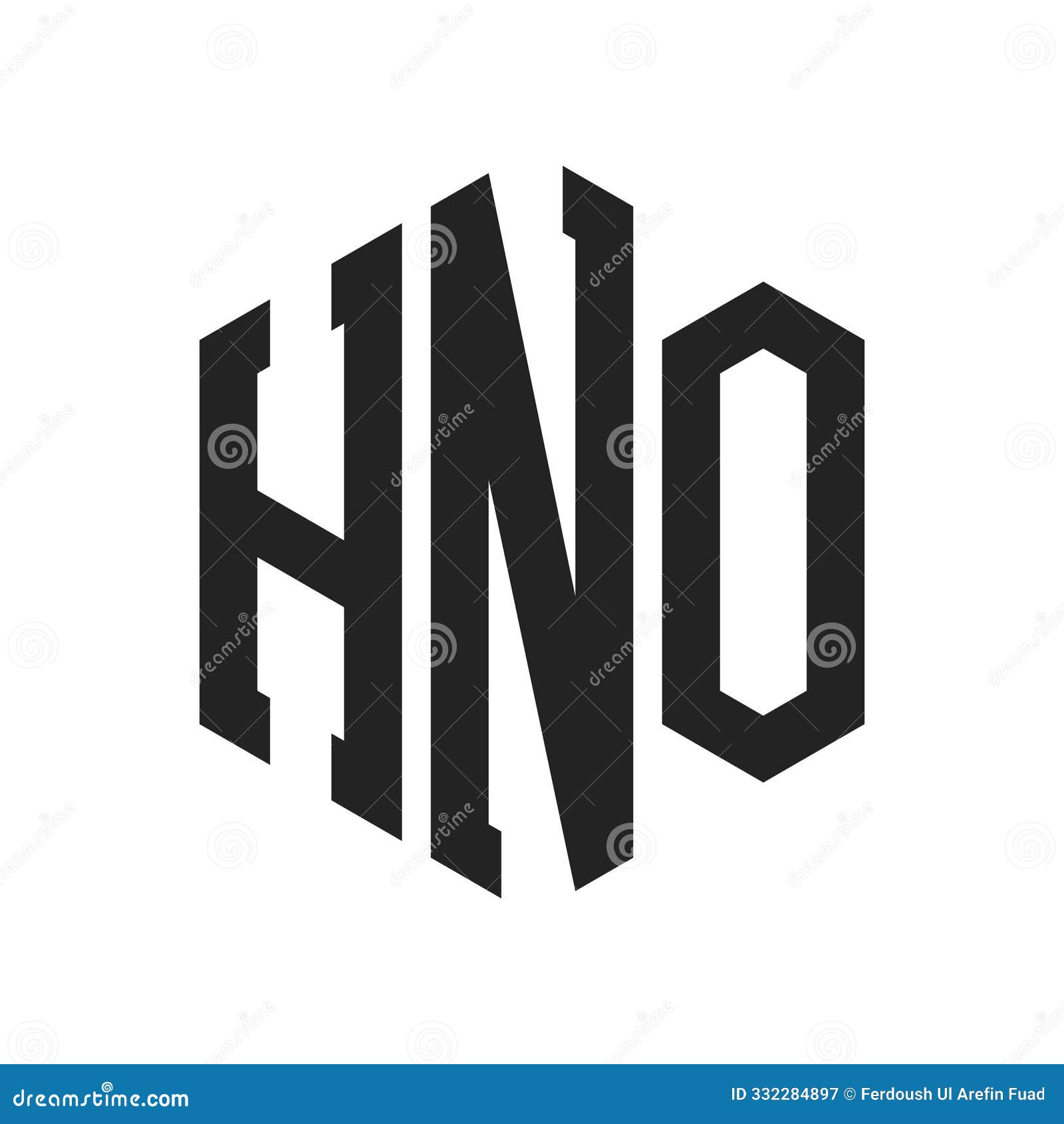 HNO Logo Design. Initial Letter HNO Monogram Logo Using Hexagon Shape ...