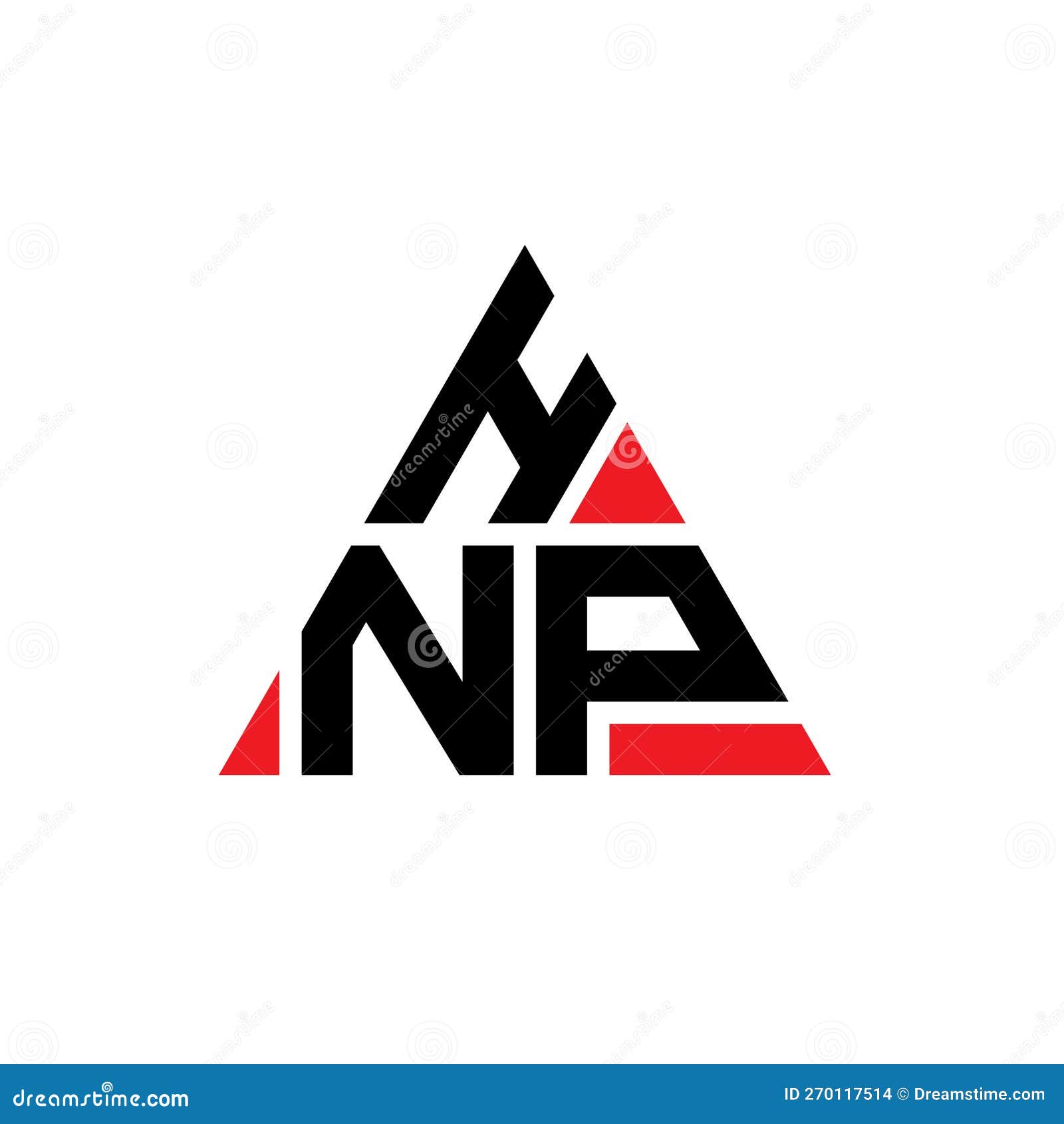 HNP Triangle Letter Logo Design with Triangle Shape. HNP Triangle Logo ...