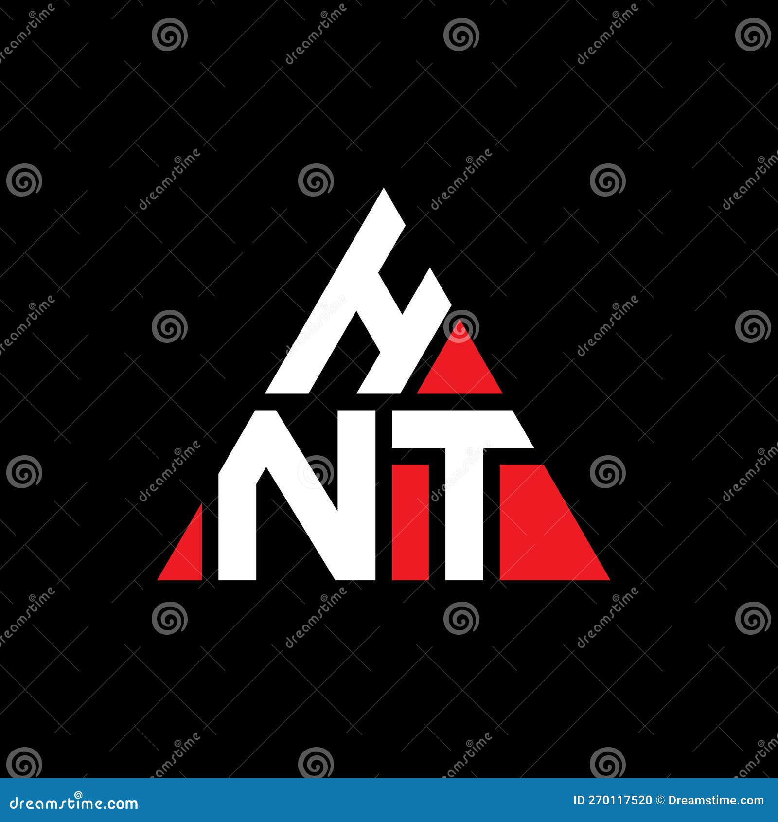 HNT Triangle Letter Logo Design with Triangle Shape. HNT Triangle Logo ...