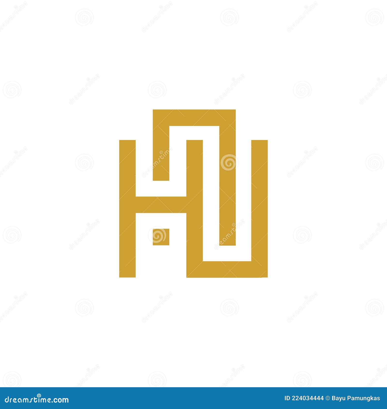 HNU Initial Letter Logo Design Element. Logo Vector Template Stock ...