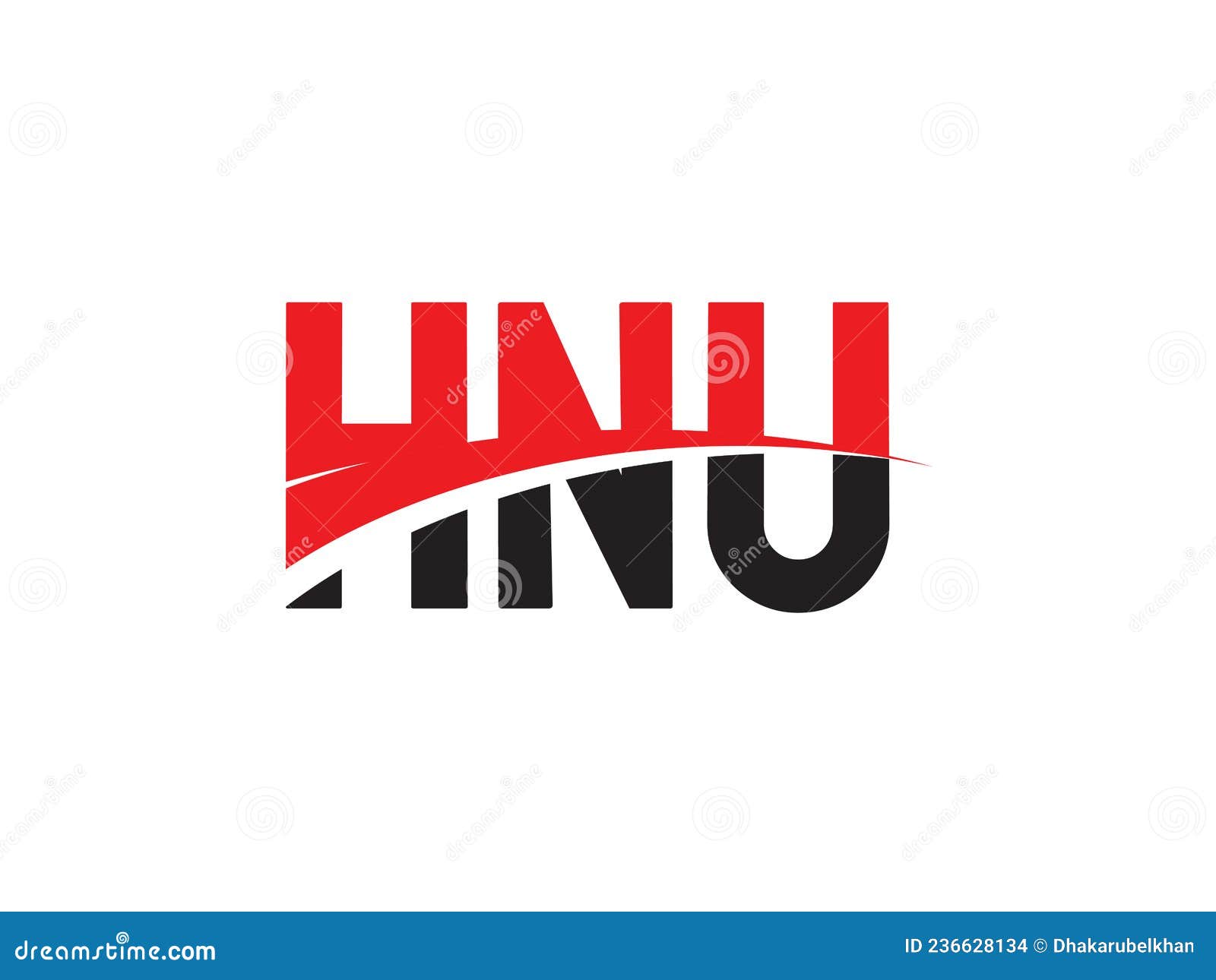 HNU Letter Initial Logo Design Vector Illustration Stock Vector ...