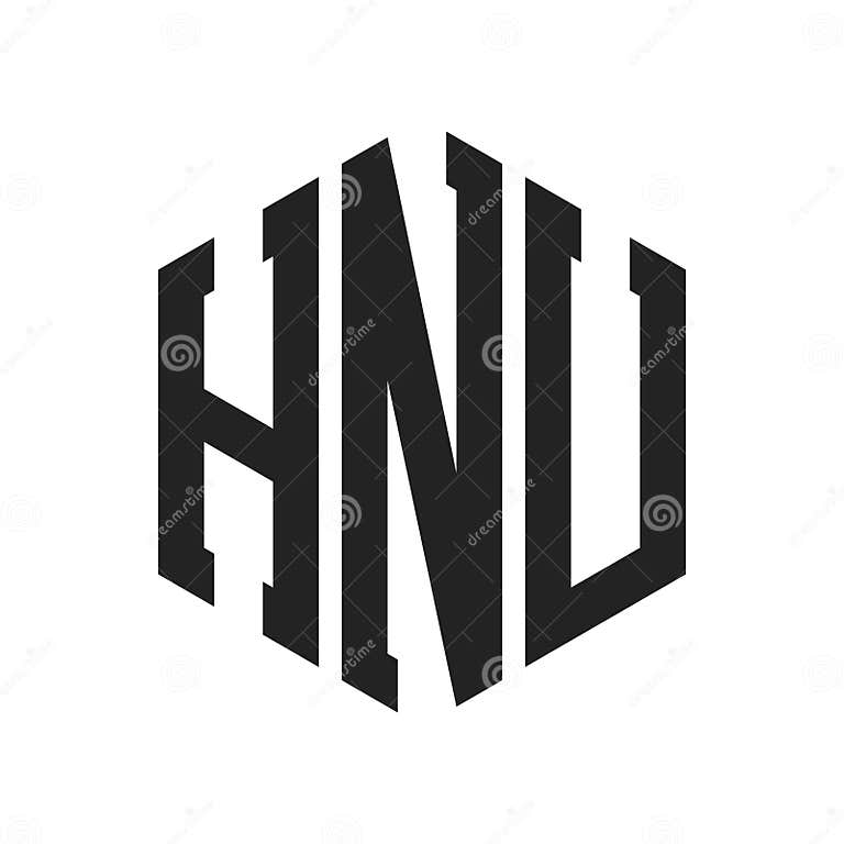 HNU Logo Design. Initial Letter HNU Monogram Logo Using Hexagon Shape ...