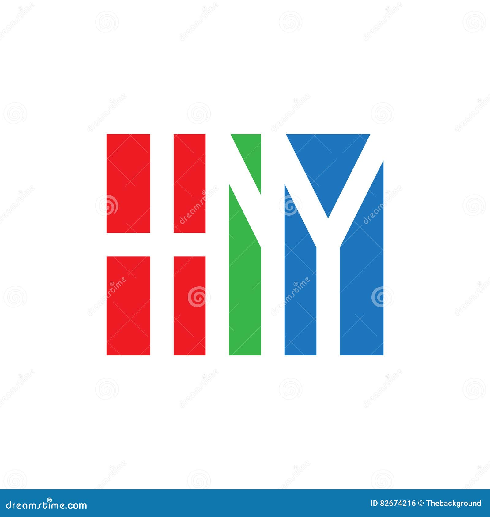 HNY Initial Logo. Monogram Logotype. Vector Design Element or Icon in ...