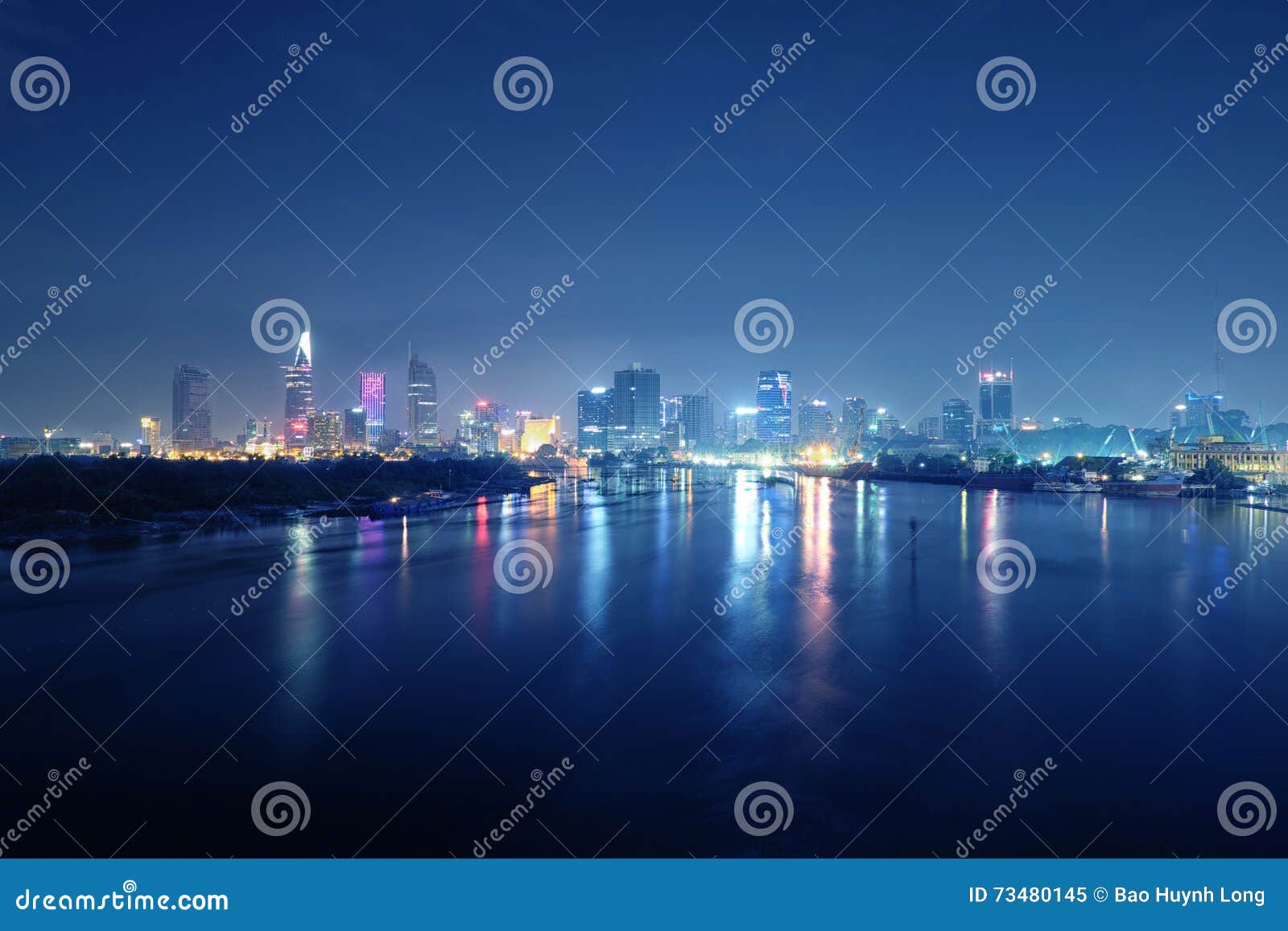 Ho Chi Minh City at Night. we Can See Bitexco Tower from Here Editorial ...