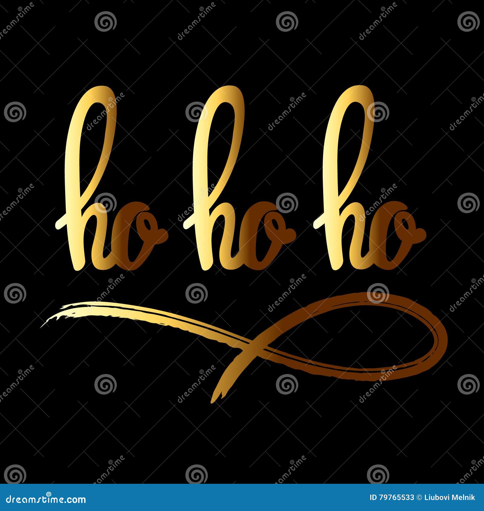 Ho Ho Ho Letras Dibujadas Mano Stock de ilustración - Ilustración de ...