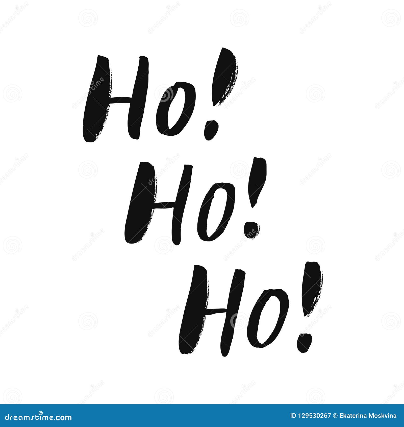 Ho ho ho letras de la mano stock de ilustración. Ilustración de lindo ...