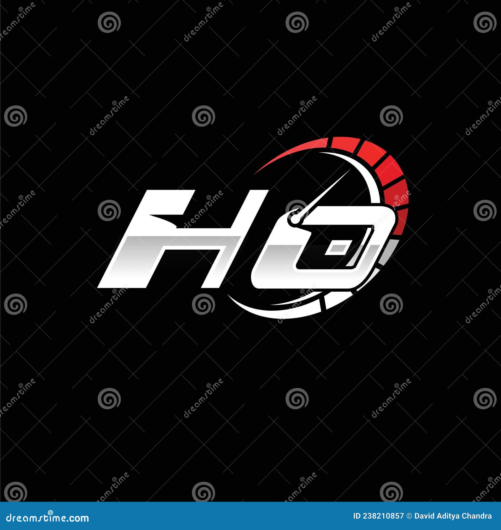 HO Logo Letter Speed Meter Racing Style Stock Vector - Illustration of ...