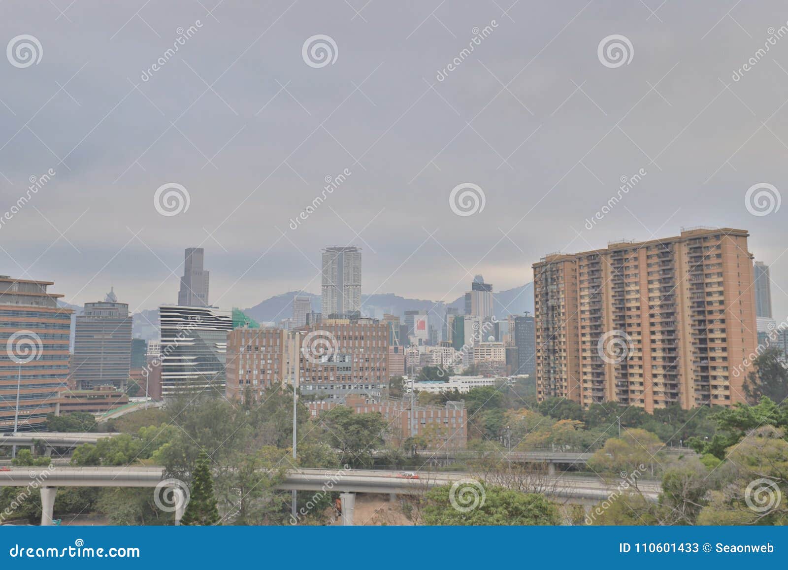 The Ho Man Tin with 12 Hill at Hk Editorial Stock Photo - Image of tall ...