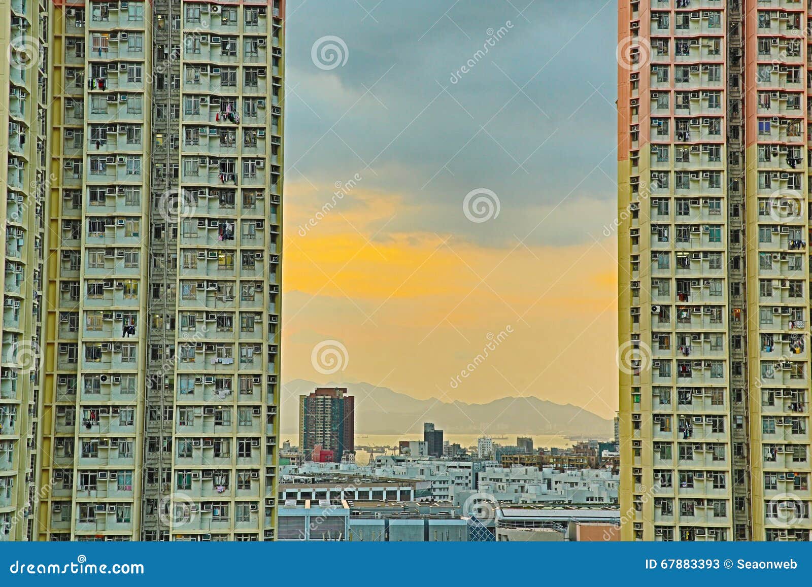 Ho man tin, hong kong stock image. Image of residential - 67883393