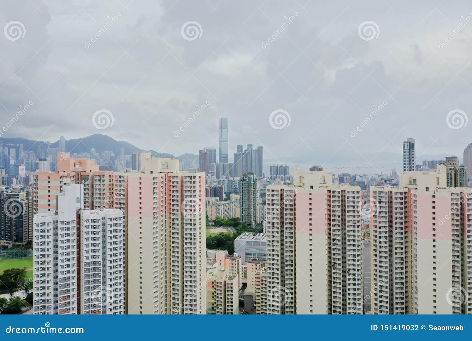 Ho Man Tin Hong Kong 23 June 2019 Stock Photo - Image of aerial ...