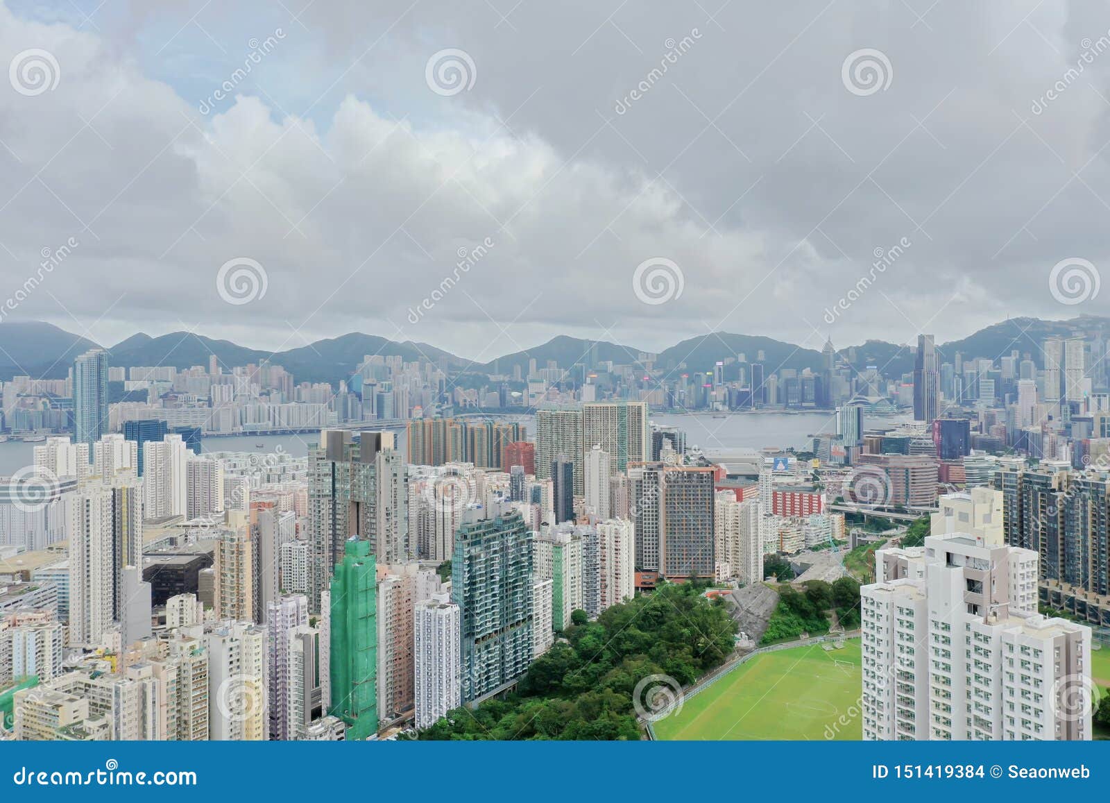 Ho Man Tin Hong Kong 23 June 2019 Stock Photo - Image of road, aerial ...