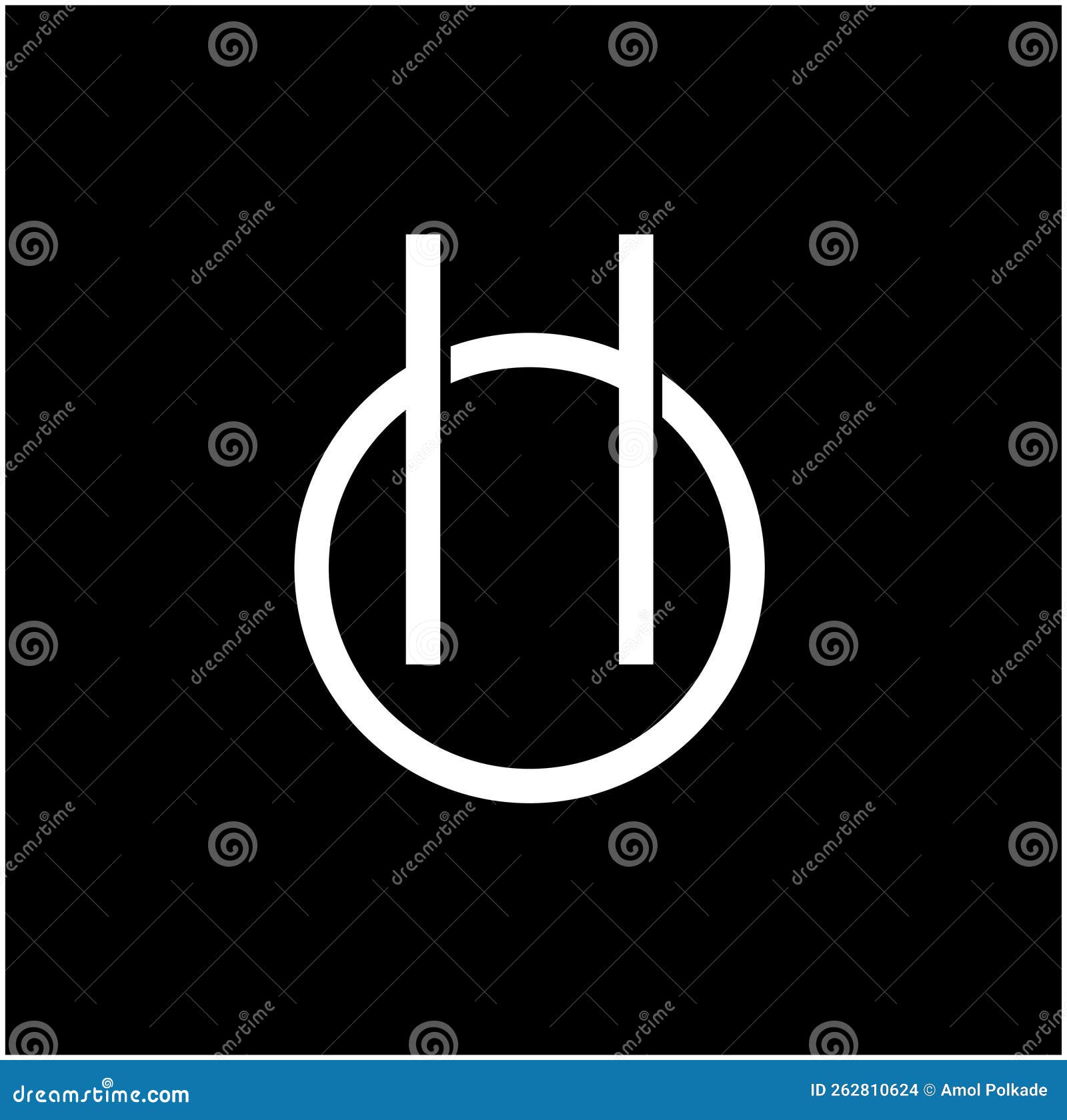 HO Typography Unit. HO Brand Name Icon Stock Vector - Illustration of ...