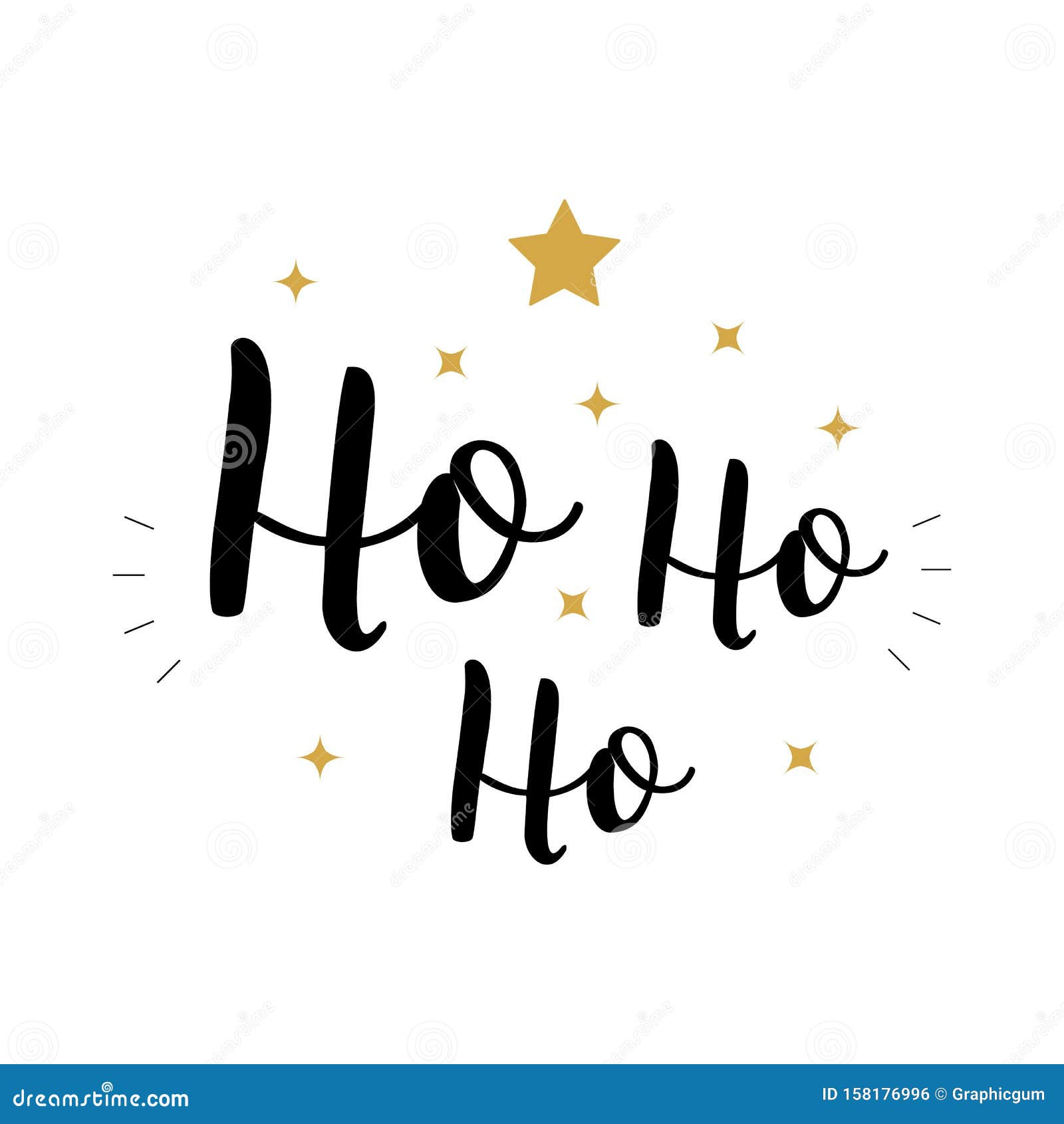 Ho Ho Ho Ho Ho Vectorial Navidad Dorado Letras De Fondo Blanco Stock de ...