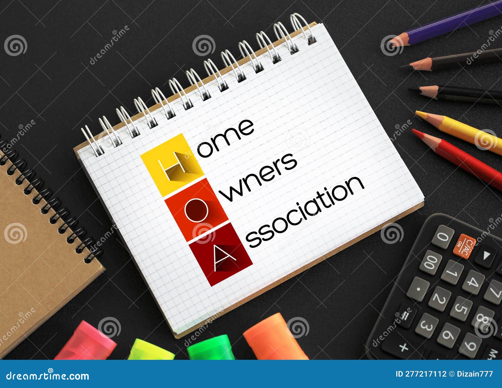 HOA - Homeowners Association Acronym on Notepad, Business Concept ...