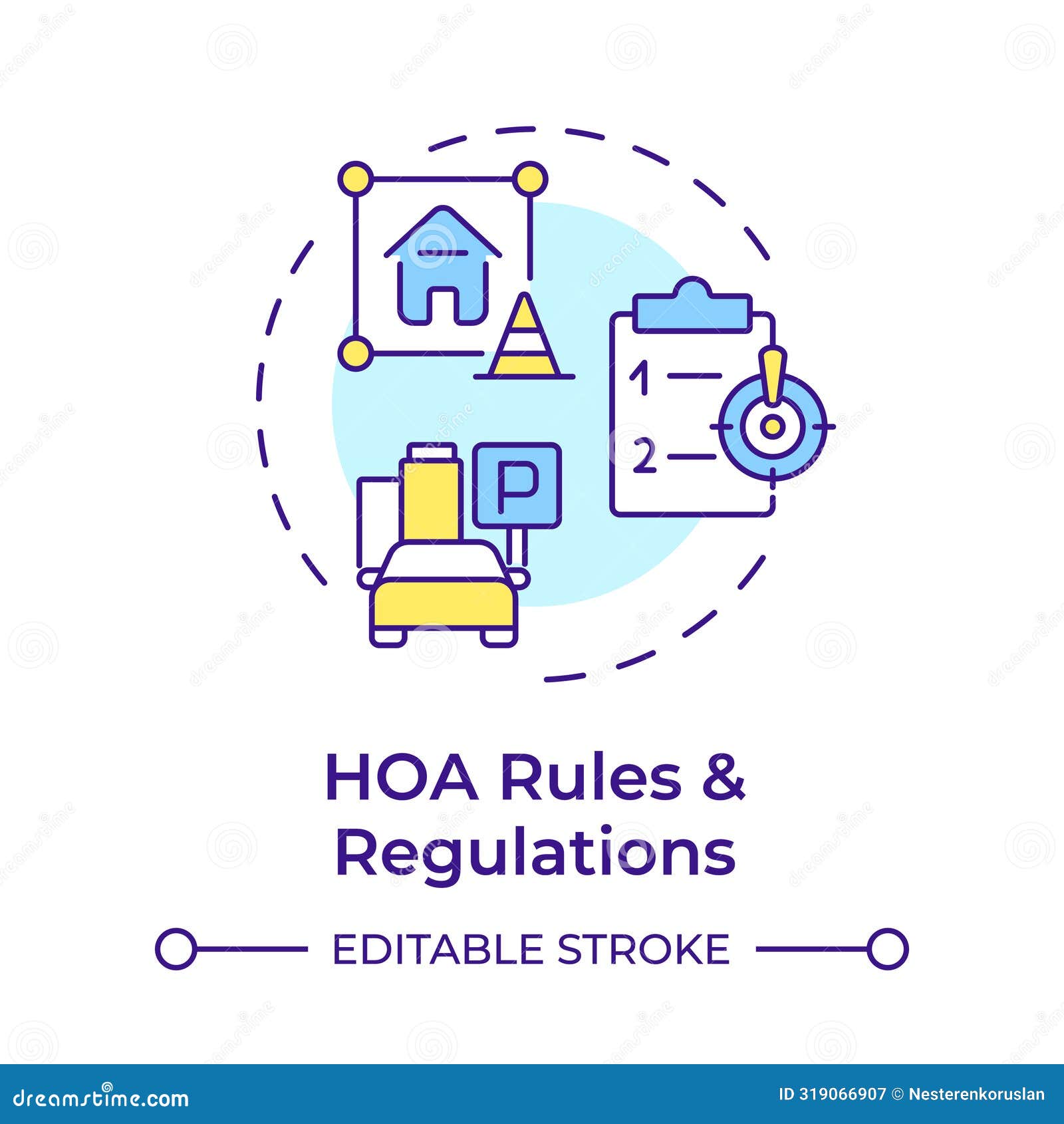 HOA Rules And Regulations Multi Color Concept Icon Cartoon Vector ... HOA Rules And Regulations Multi Color Concept Icon Cartoon Vector ...