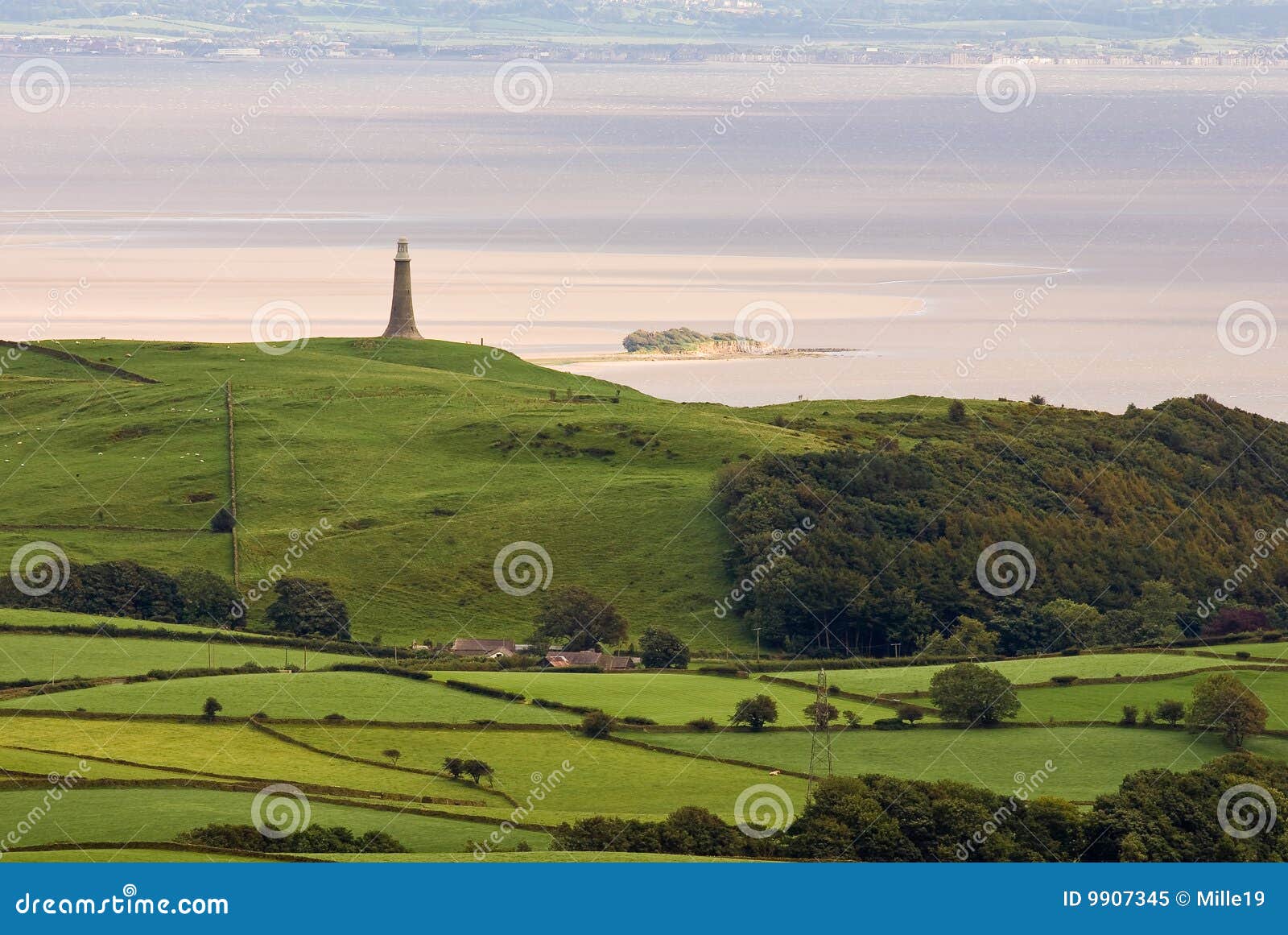Hoad Monument and Morecambe Bay Stock Image - Image of morecambe ...