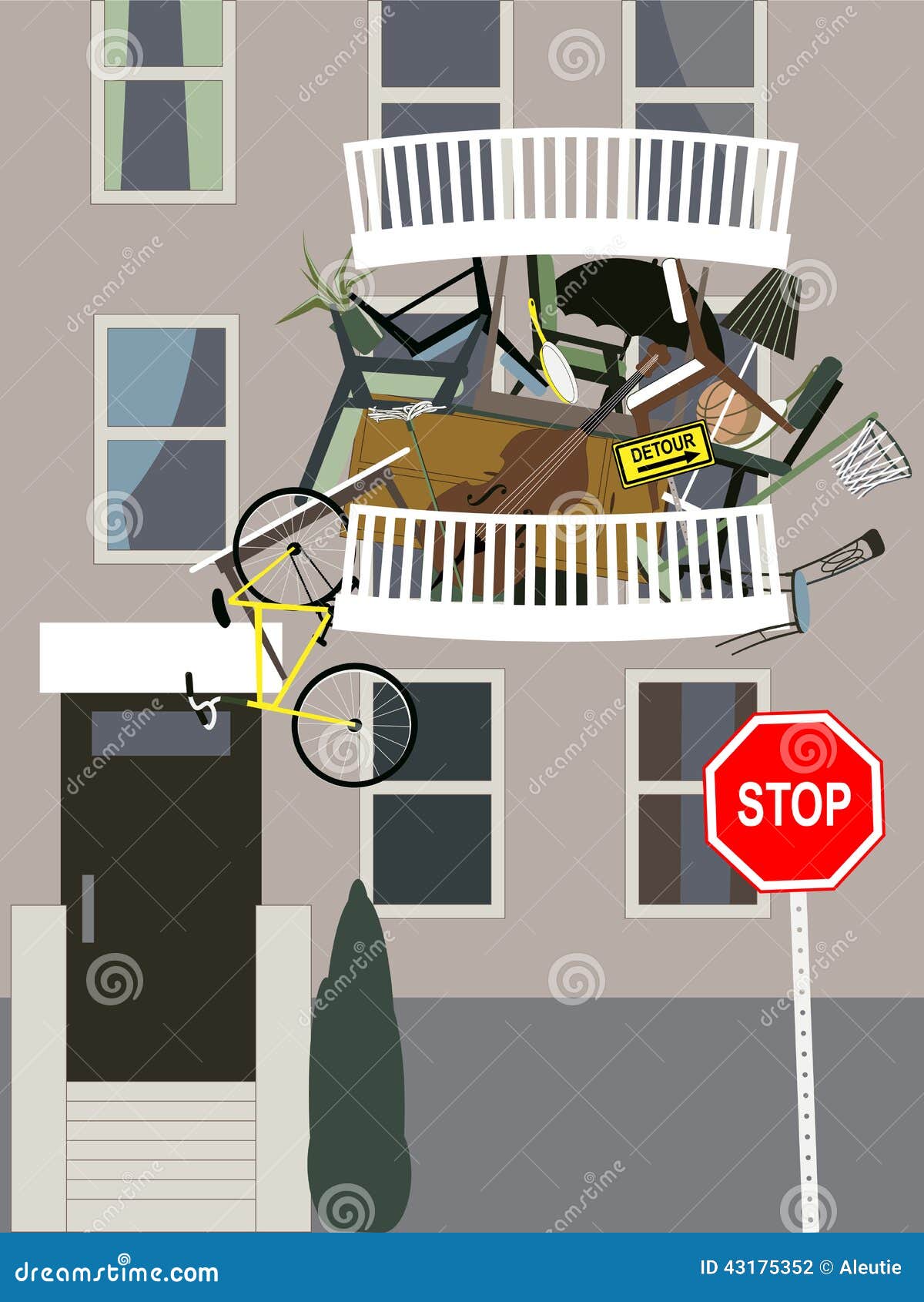 Hoarder illustration de vecteur. Illustration du rassemblez - 43175352