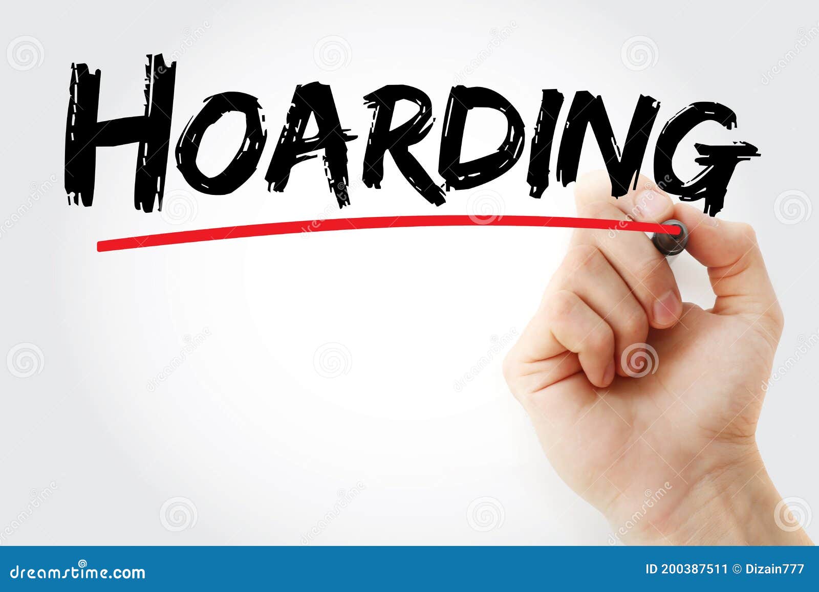 Hoarding text with marker stock image. Image of photographs - 200387511