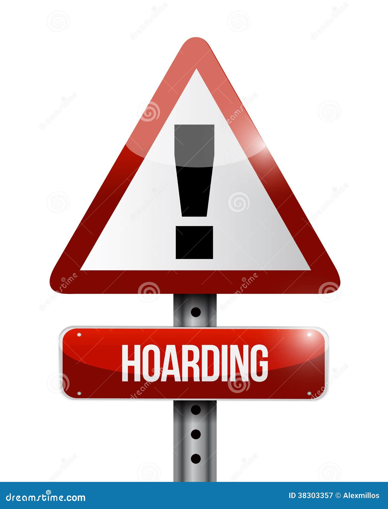 Hoarding Warning Sign Illustration Stock Illustration - Illustration of ...