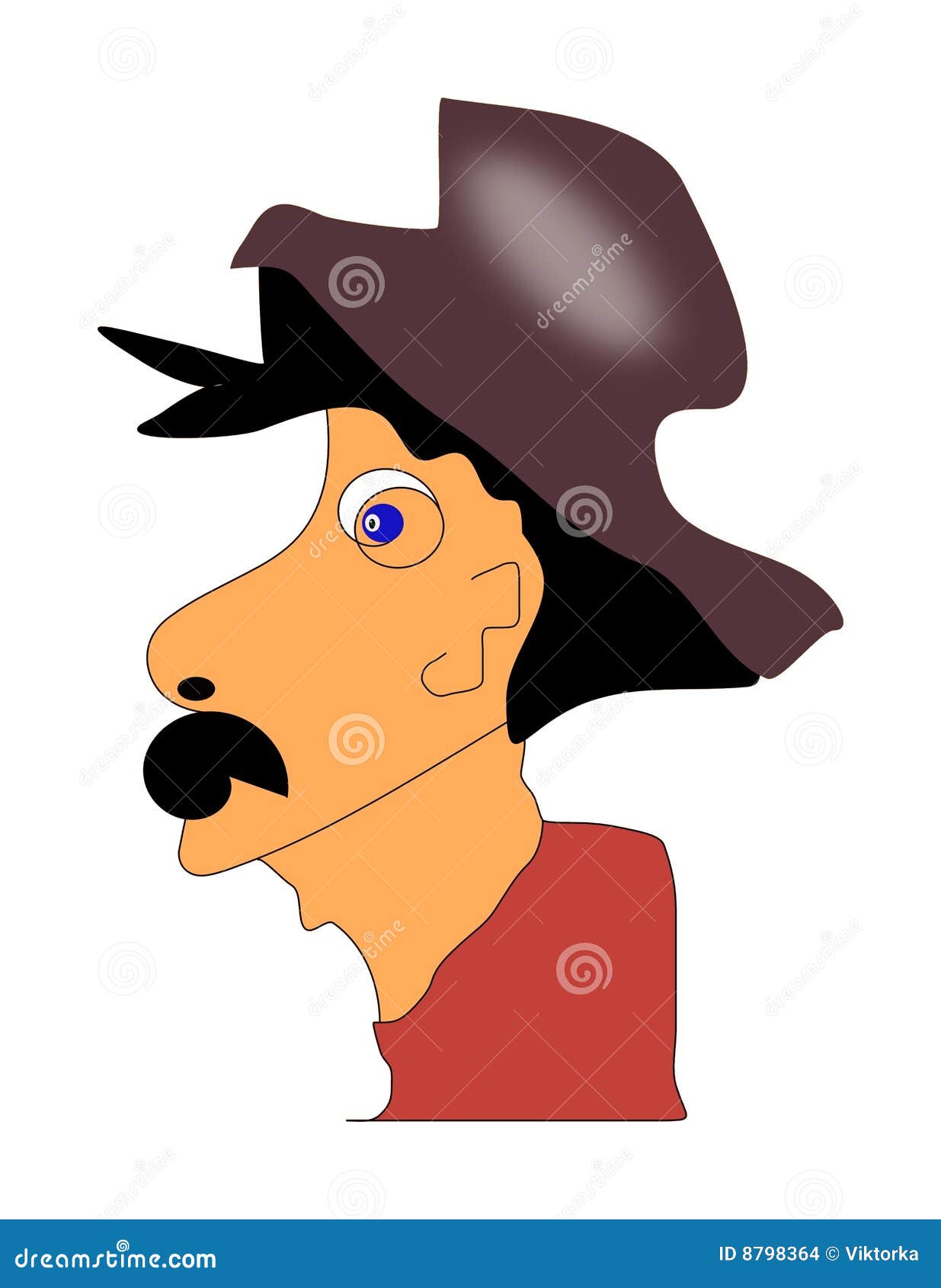 Hoary cartoon man stock illustration. Illustration of portrait - 8798364