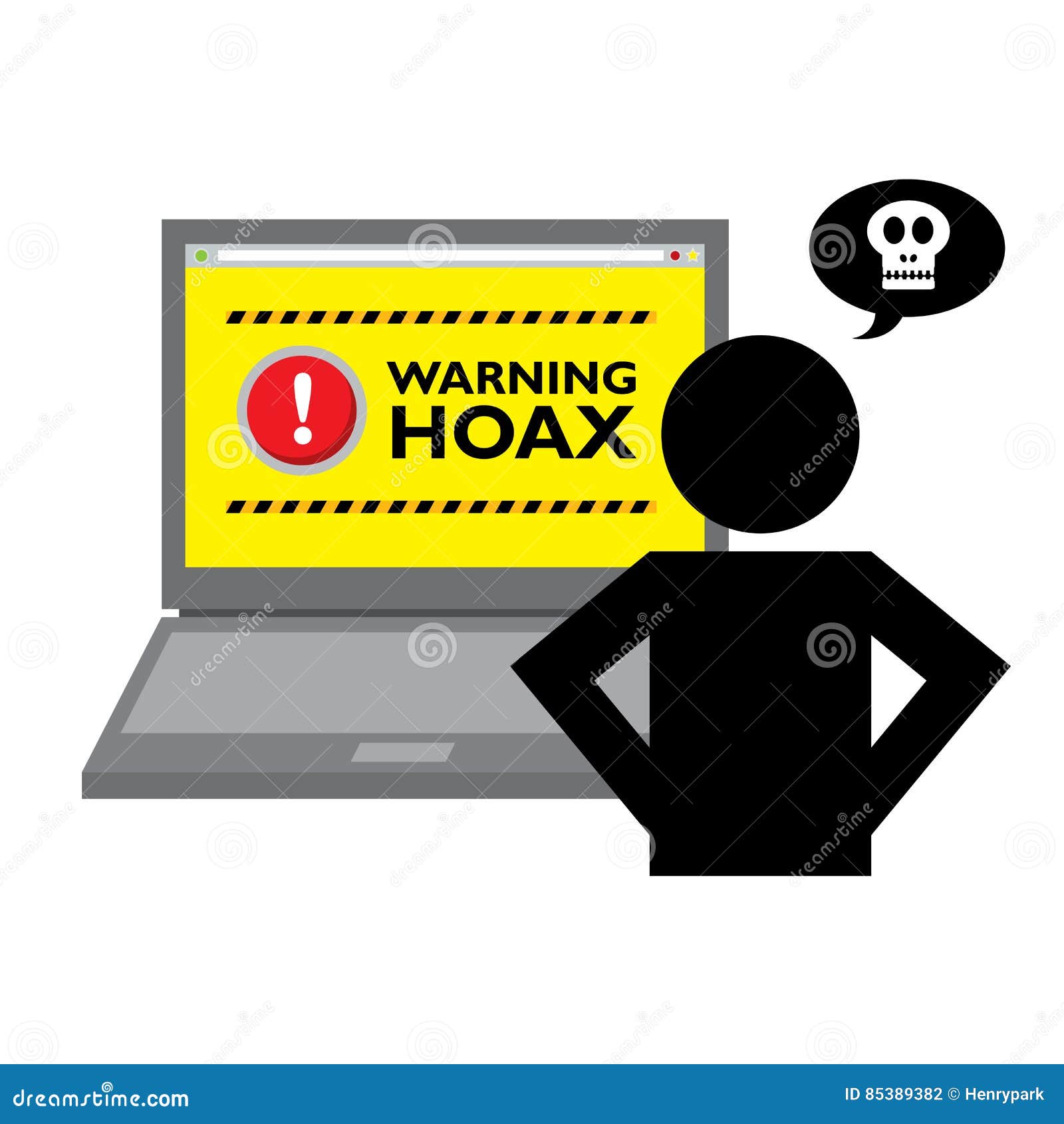 Hoax icon stock vector. Illustration of chicane, computer - 85389382