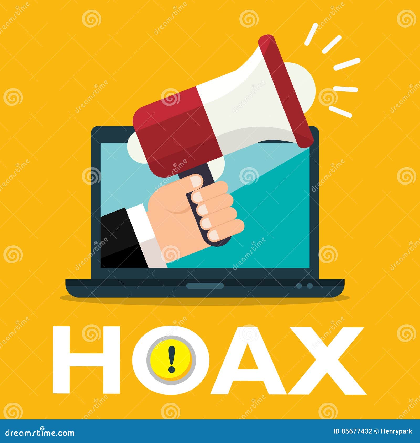 Hoax stock vector. Illustration of business, announcement - 85677432