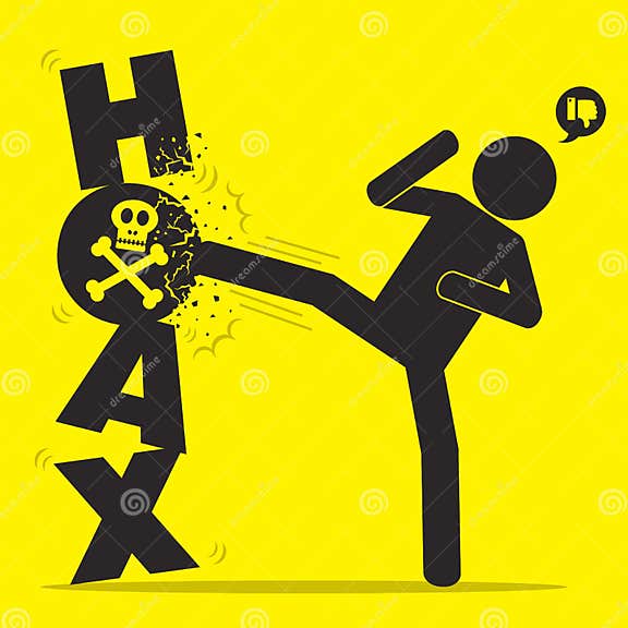 Hoax stock vector. Illustration of cheat, fight, fake - 89359802