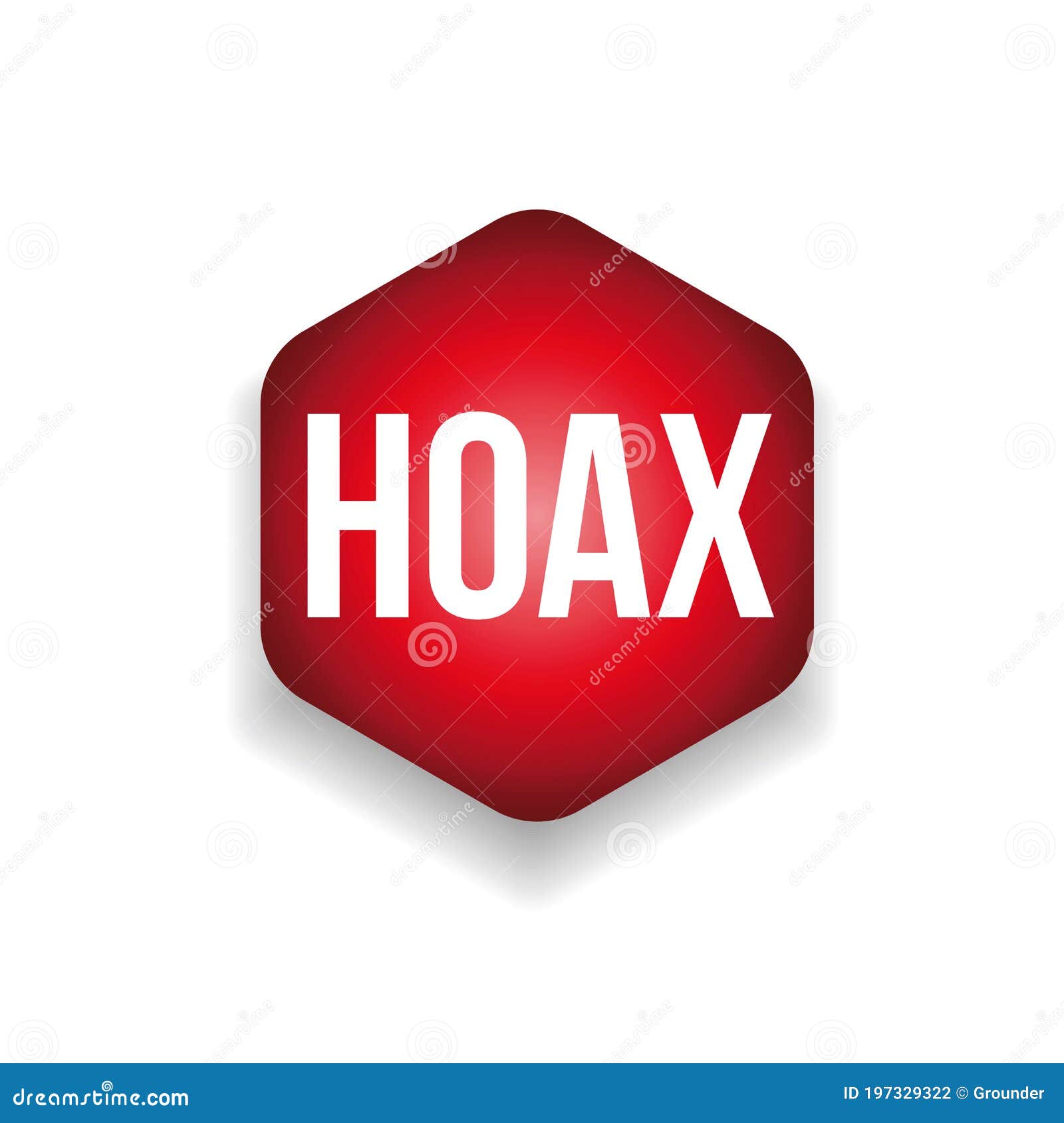 Hoax Label Red Sign Vector | CartoonDealer.com #197329322
