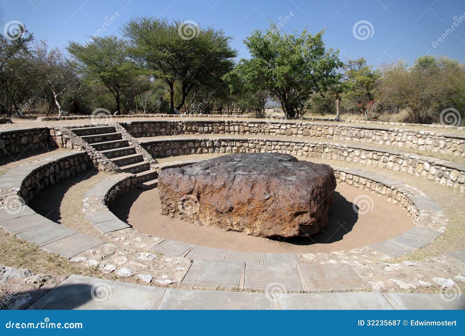 Hoba Meteorite In Namibia, The Largest Known Meteorite Stock Image ...