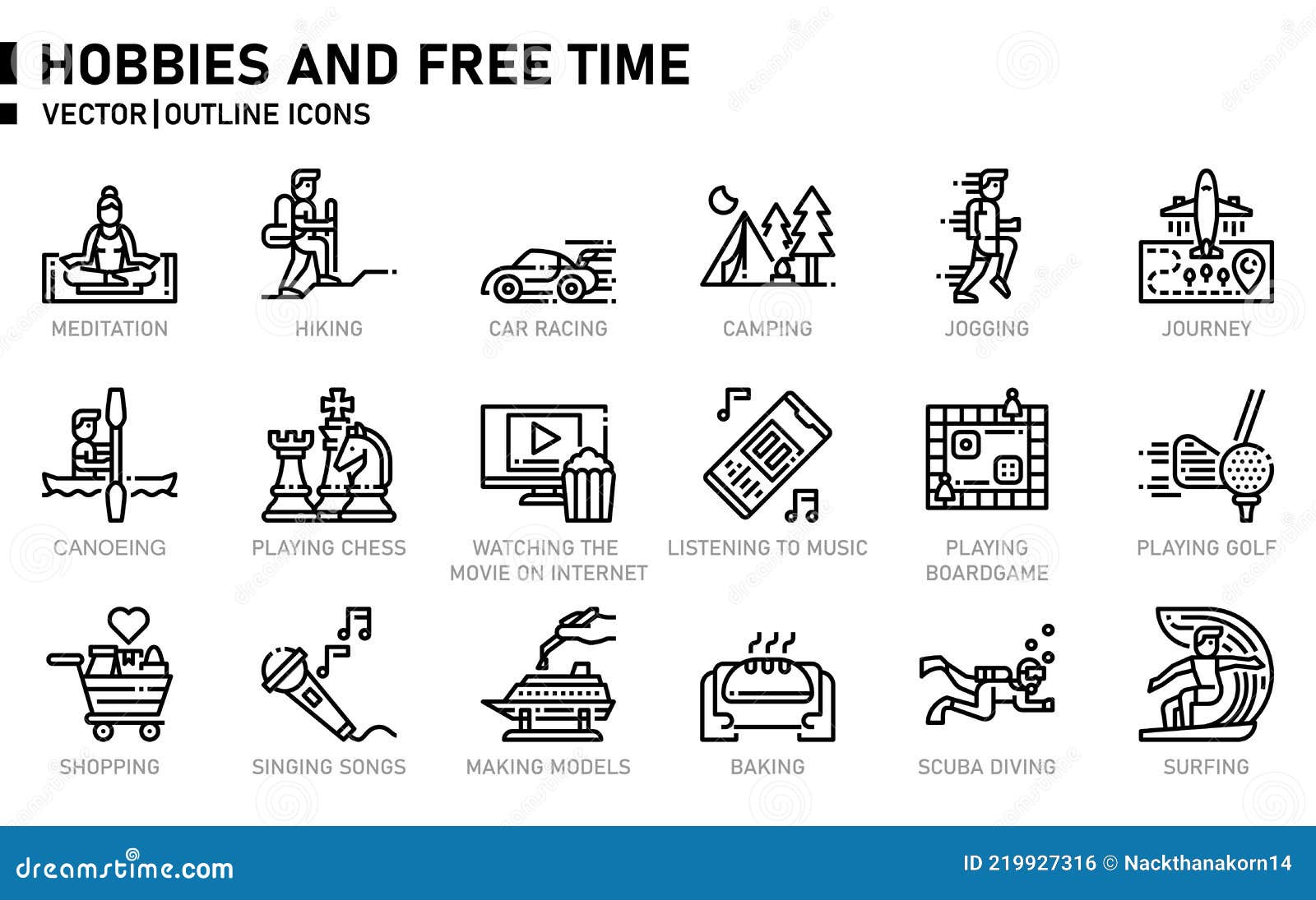 Hobbies - Poster, Brochure Cover Template Cartoon Vector ...