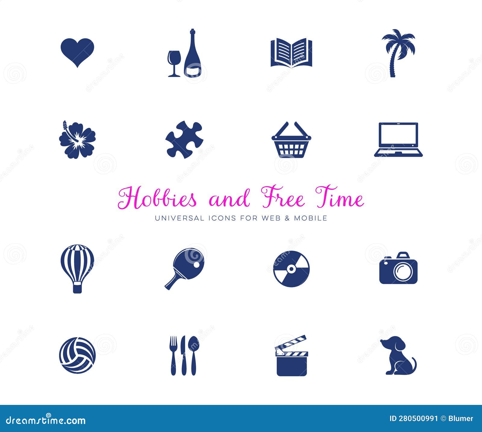 Hobbies Universales Vectoriales E Iconos De Tiempo Libre Stock de ...