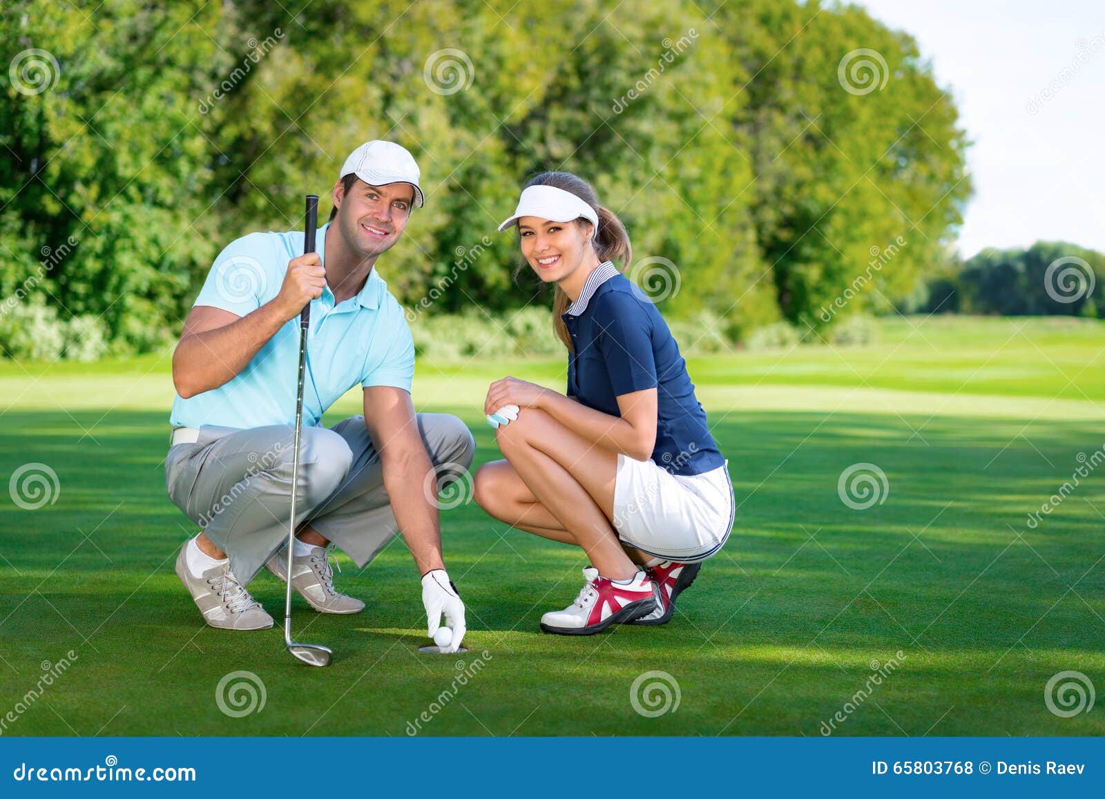 Hobbies stock photo. Image of couple, golf, ball, looking - 65803768