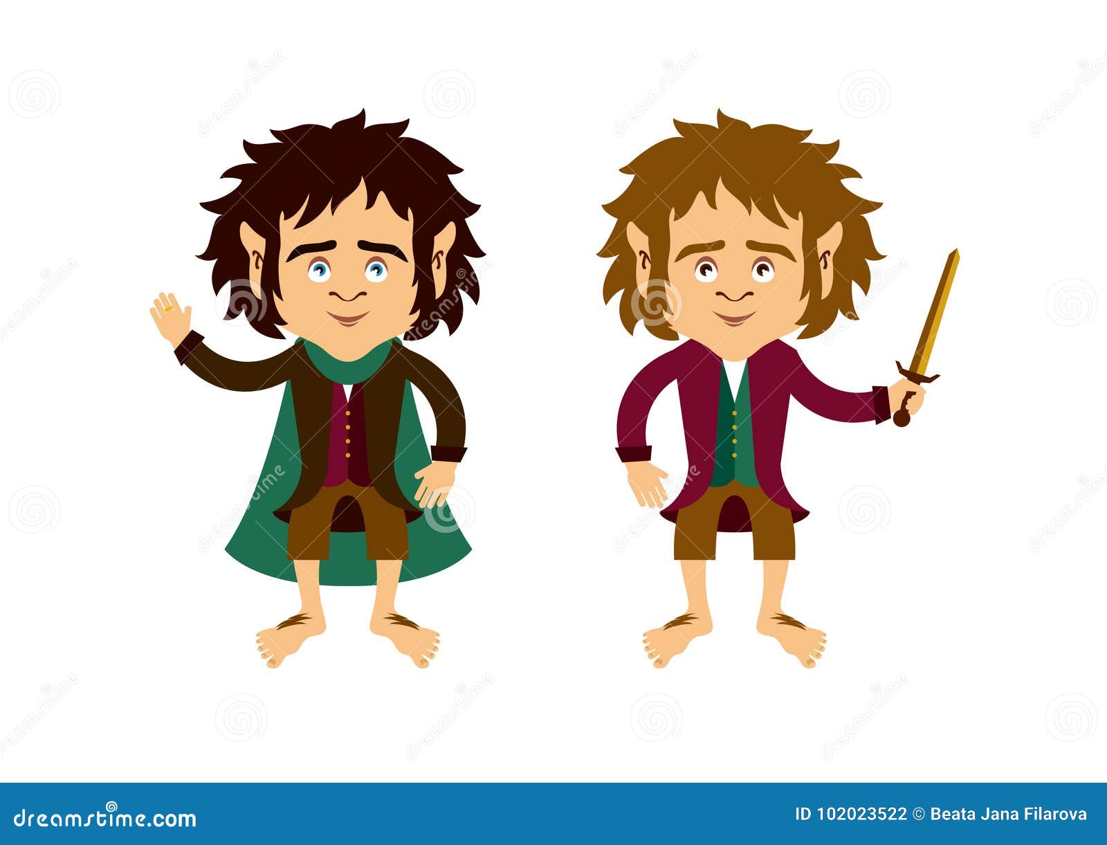 Hobbit Cartoon Character Vector | CartoonDealer.com #100122963