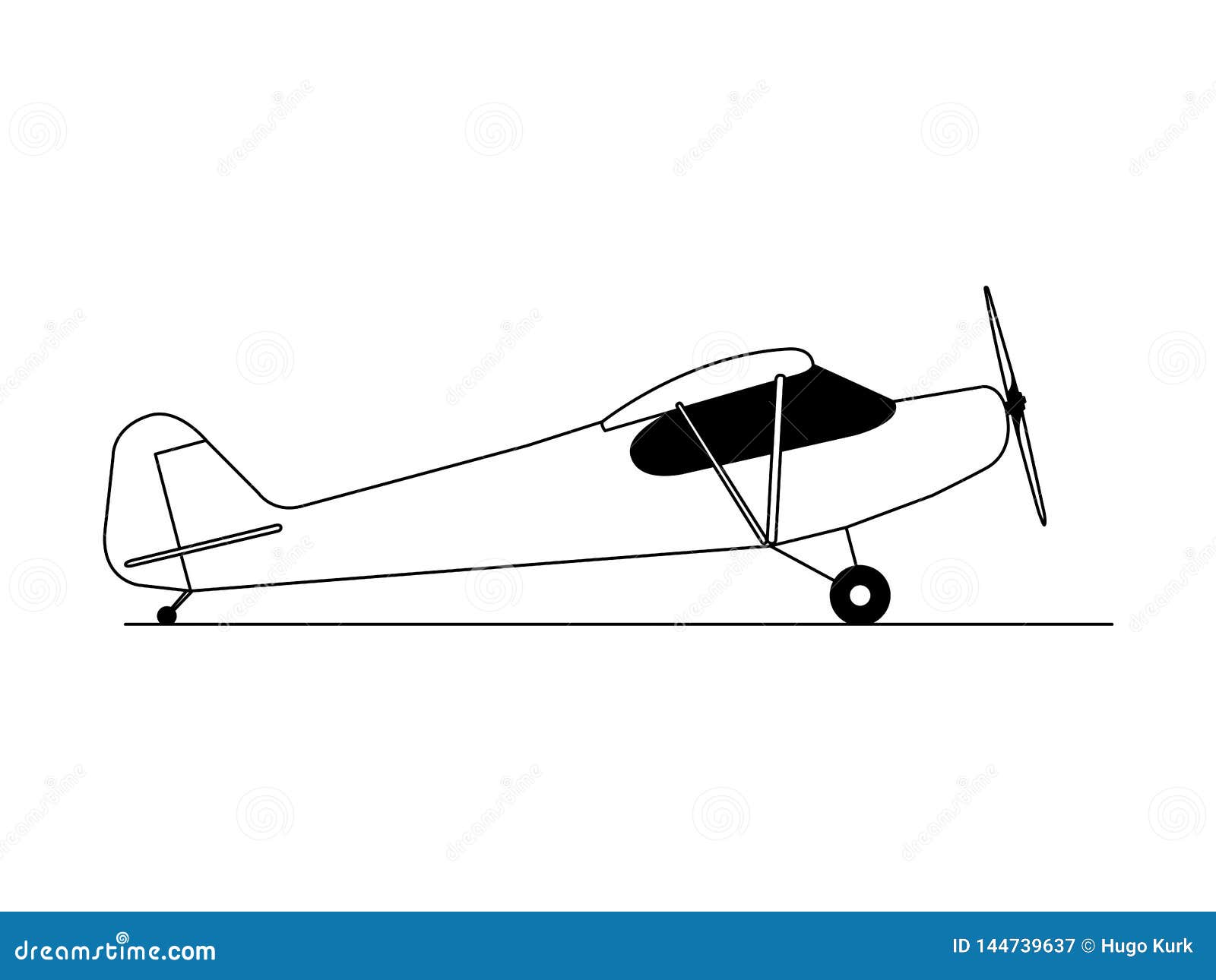 Hobby Airplane Side View Illustration Vector Stock Vector ...