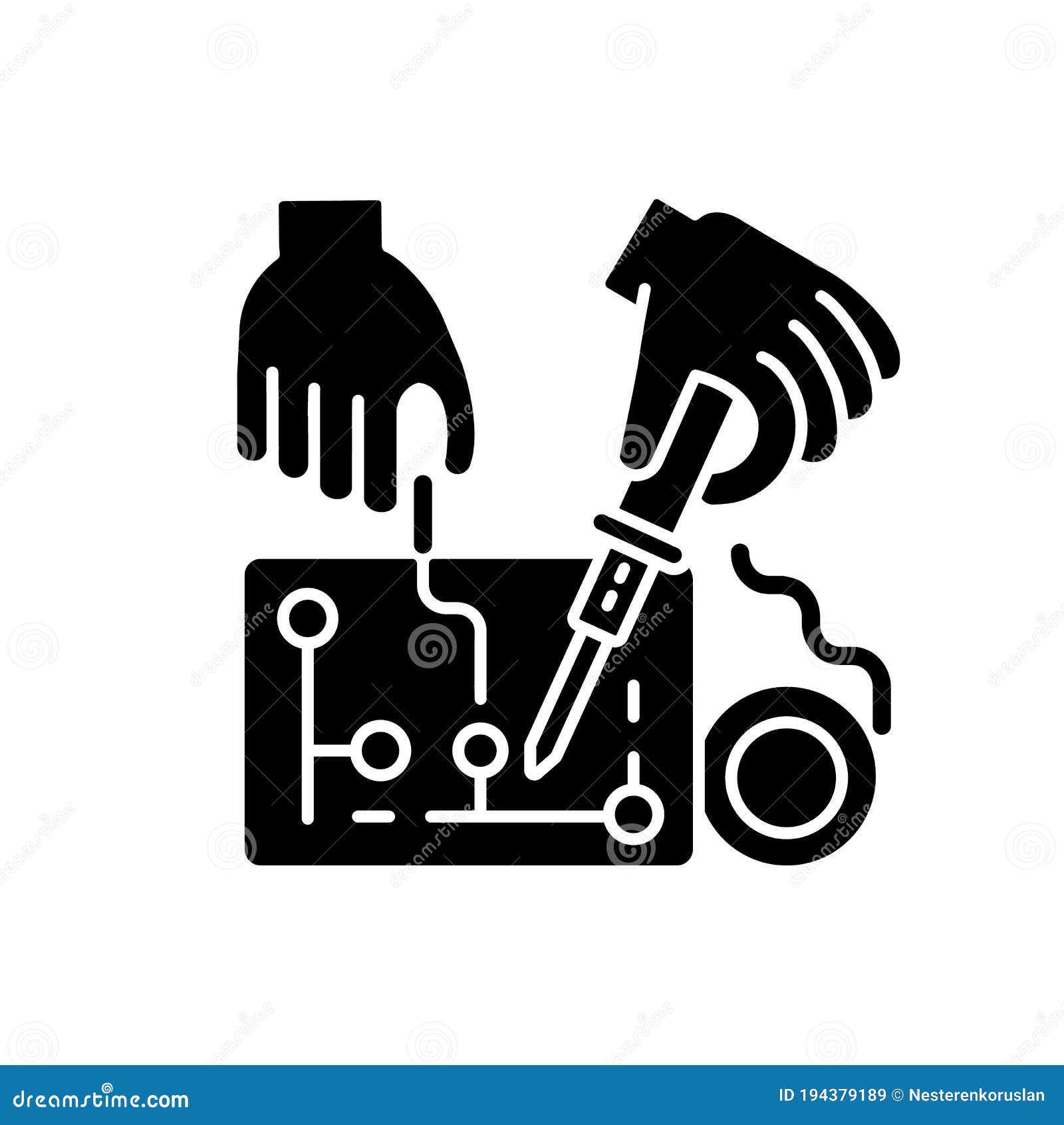 Hobby Electronics Black Glyph Icon Stock Vector - Illustration of ...