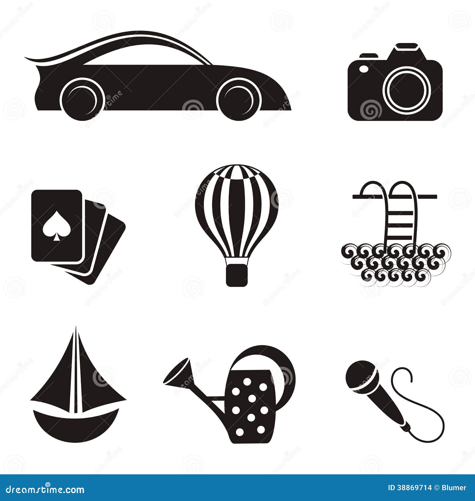 Hobby En Vrije Tijdspictogrammen Stock Illustratie - Illustration of ...