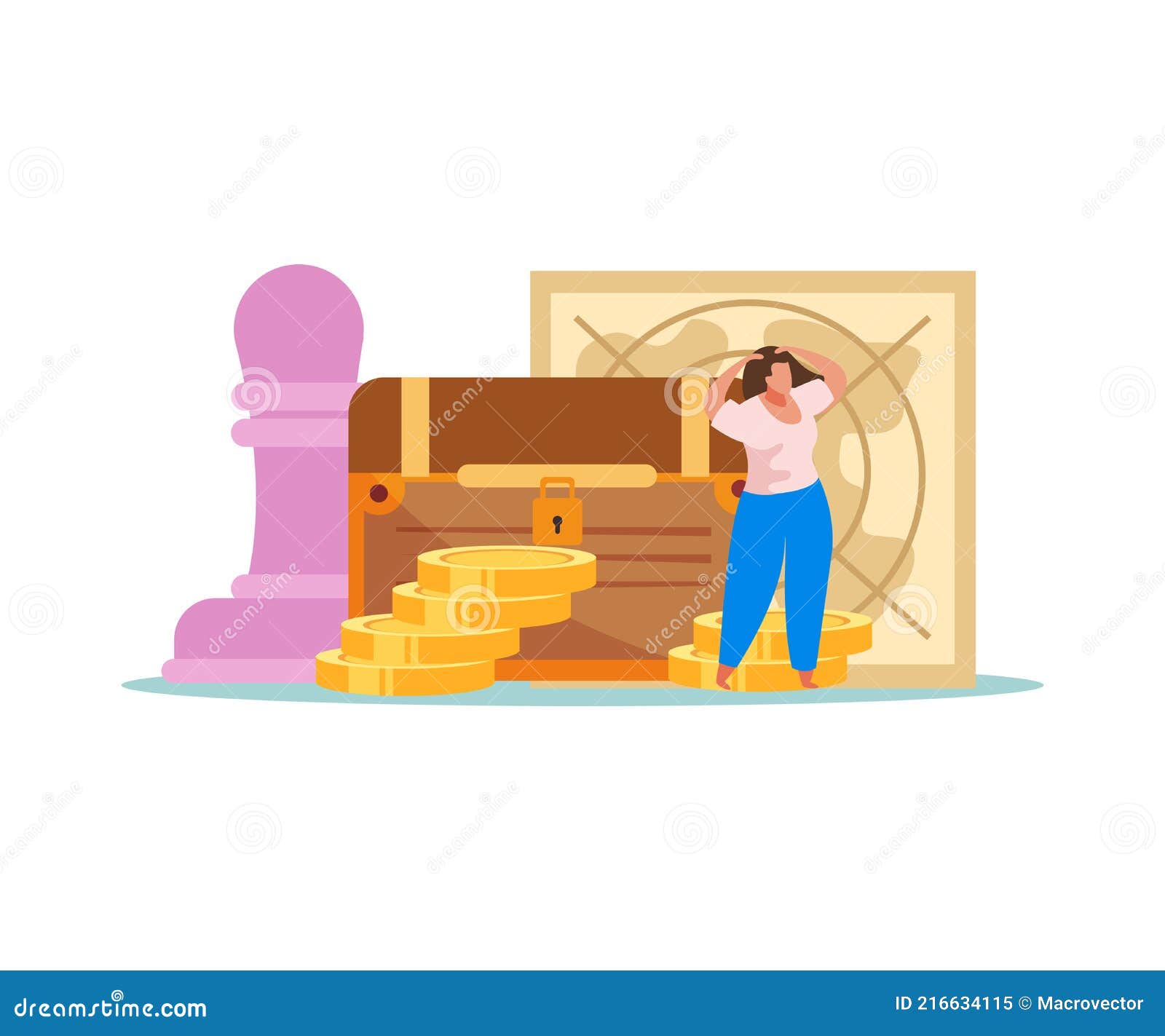 Flat Numismatics Collage Vector Illustration | CartoonDealer.com #278309020