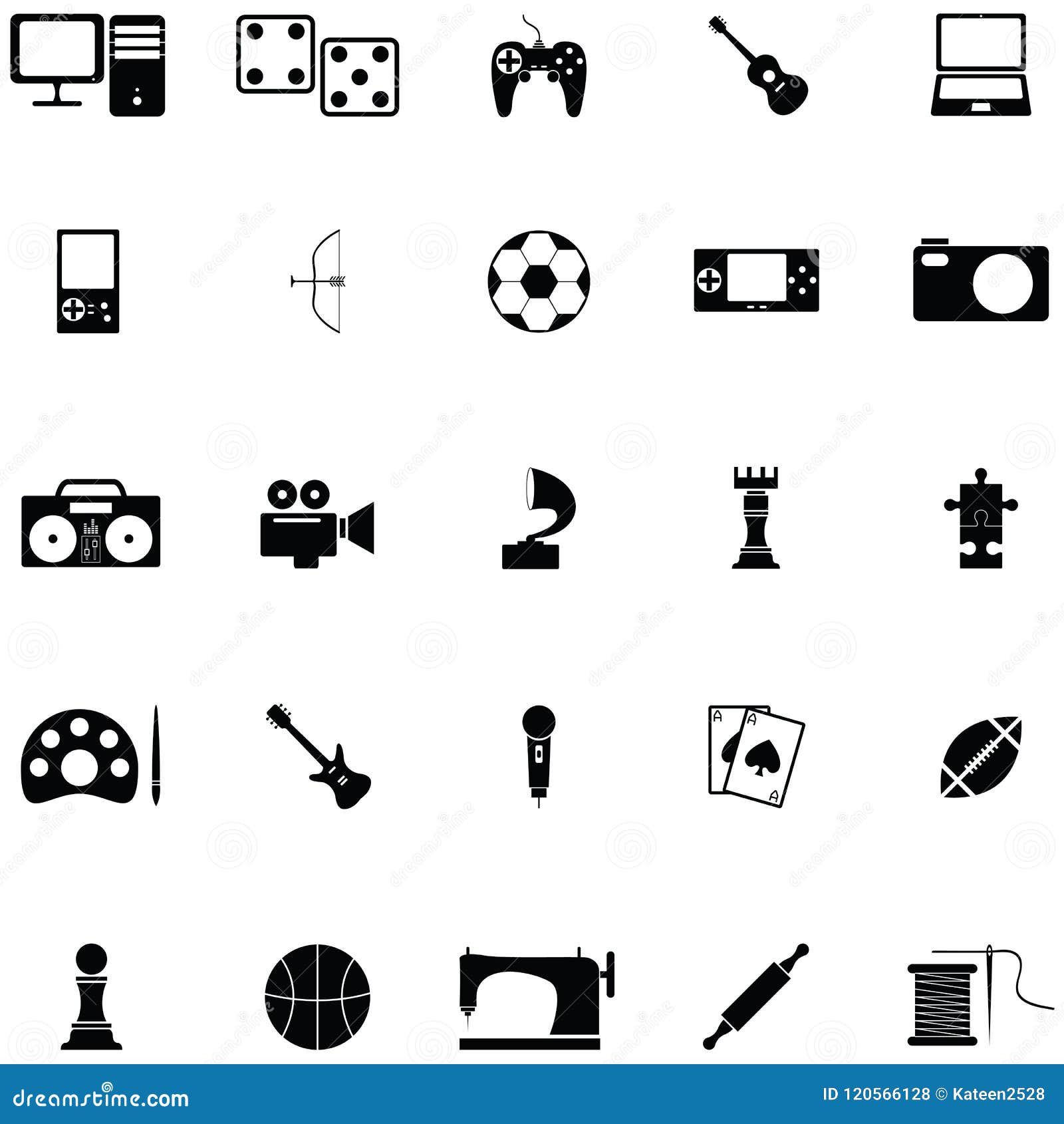 Hobby icon set stock vector. Illustration of taking - 120566128