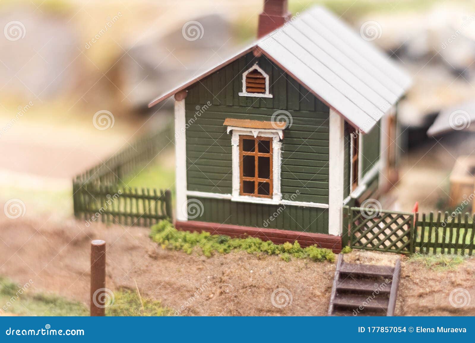 Layout Of Railway With Locomotive And Carriages In Royalty-Free Stock ...