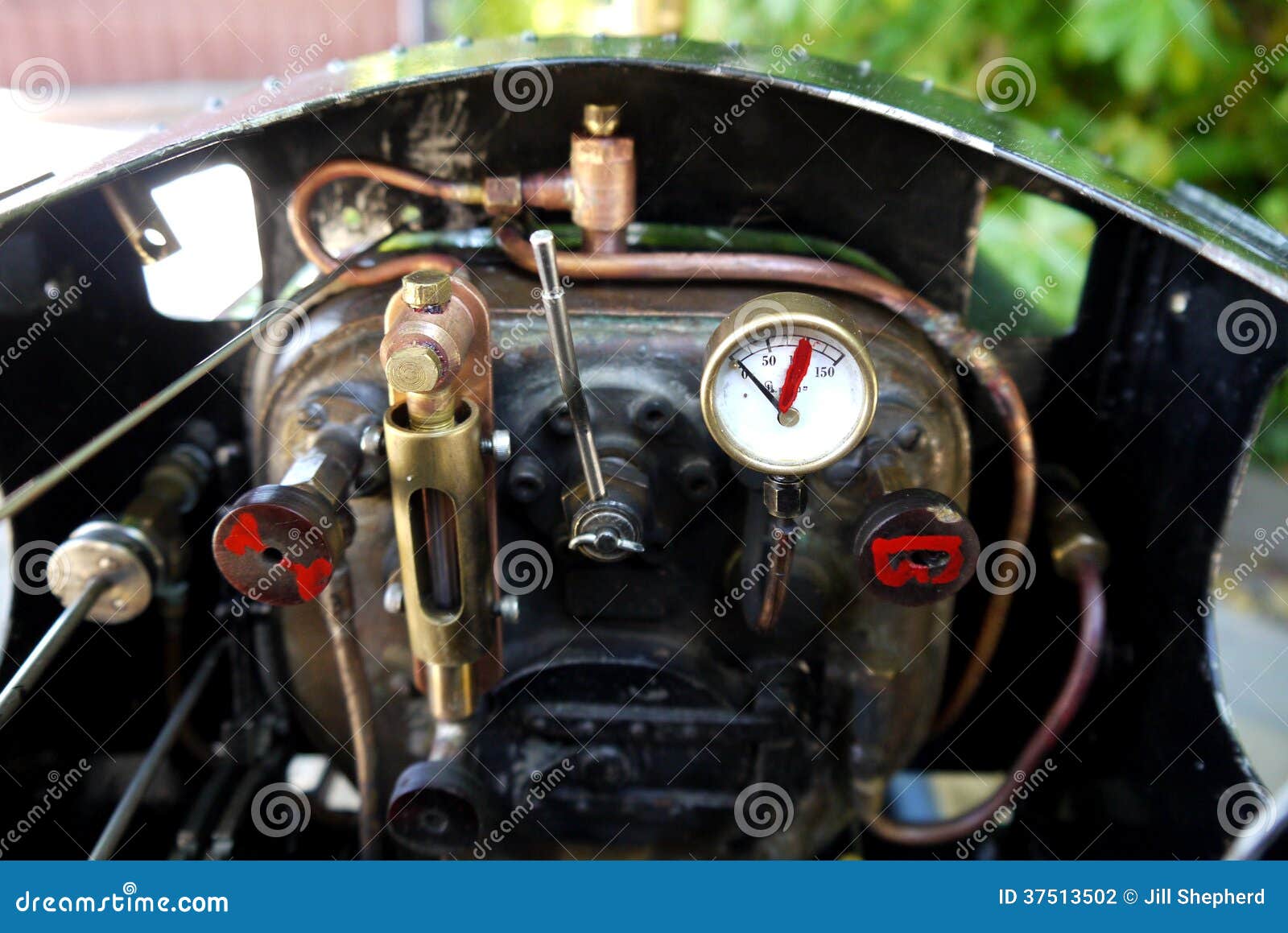 Hobby: Model Steam Train Engine Cab Detail Stock Photo - Image of ...