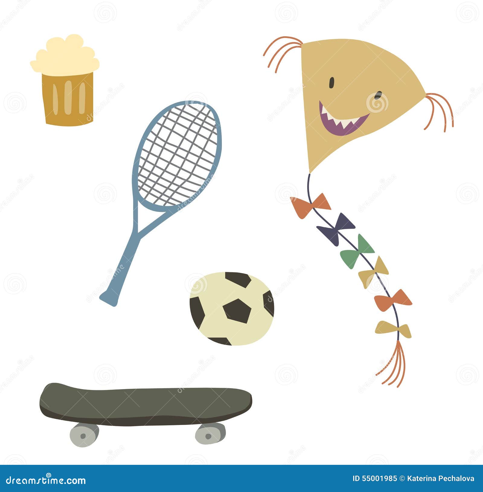 Hobby Stuff stock vector. Illustration of skateboard - 55001985