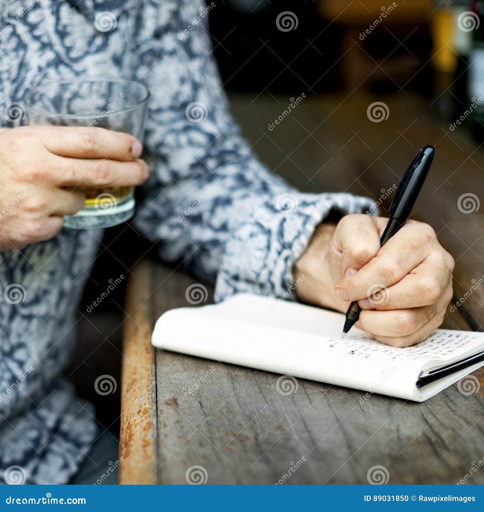 Hobby Writer Working Typing Article Concept Stock Photo - Image of memo ...