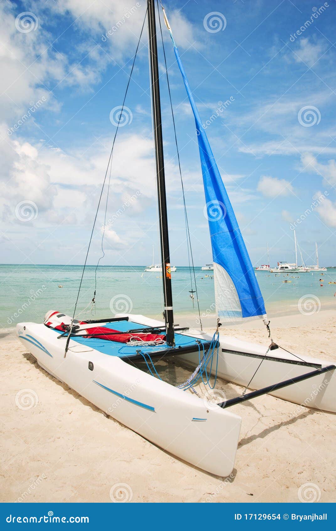 Hobie Catamaran on the Beach Stock Photo - Image of freedom, tourism ...