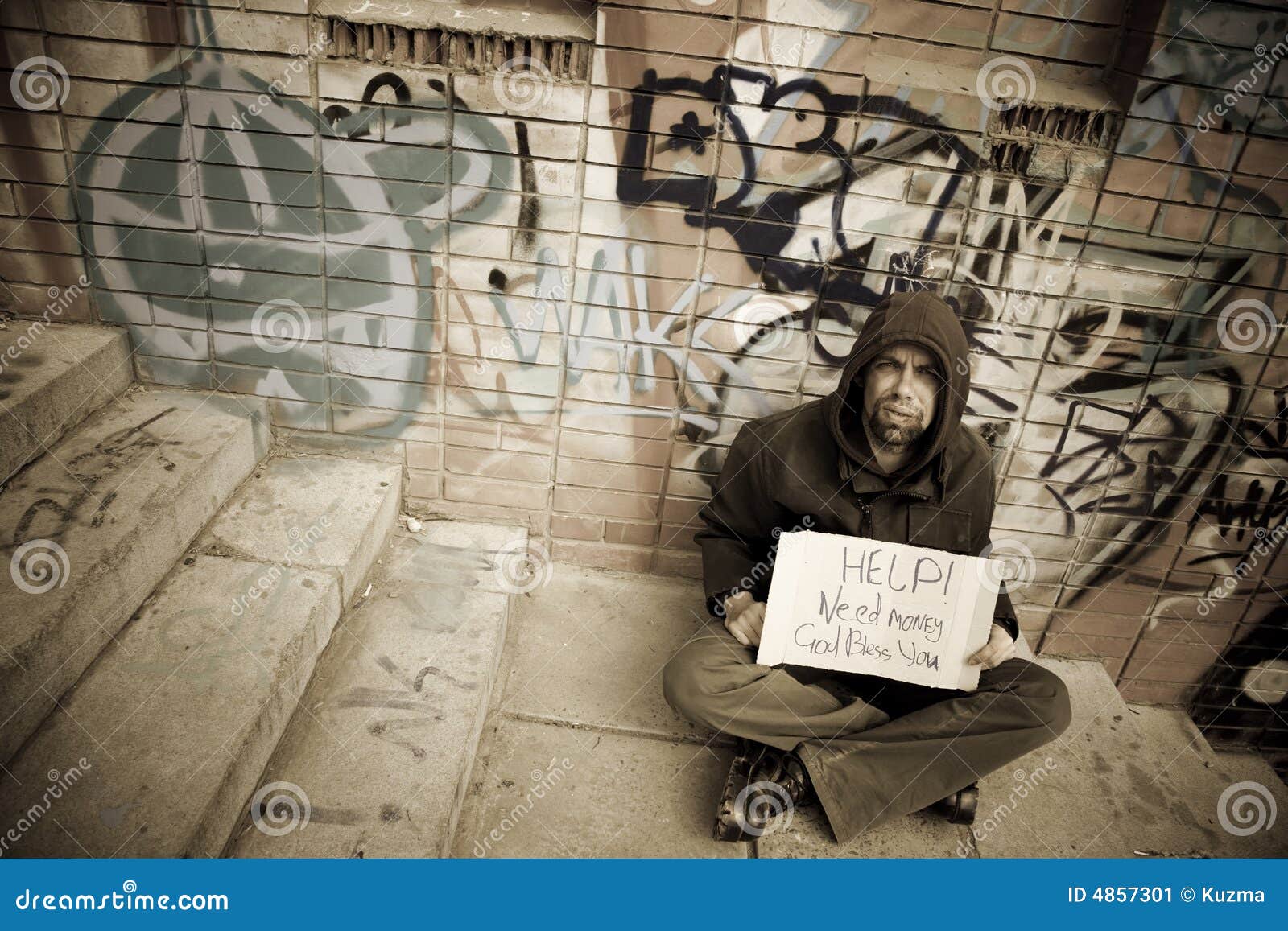 Hobo man stock image. Image of denim, grunge, outdoors - 4857301