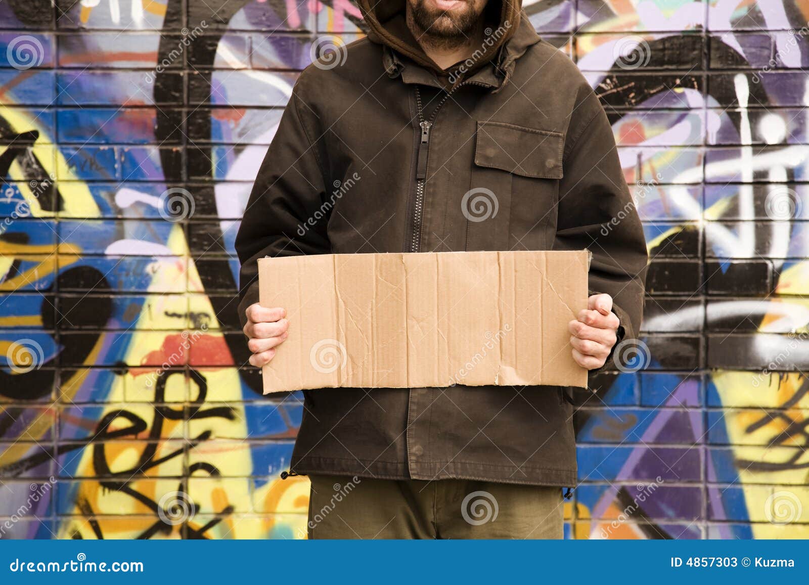 Hobo man stock image. Image of ghetto, bricks, graffiti - 4857303