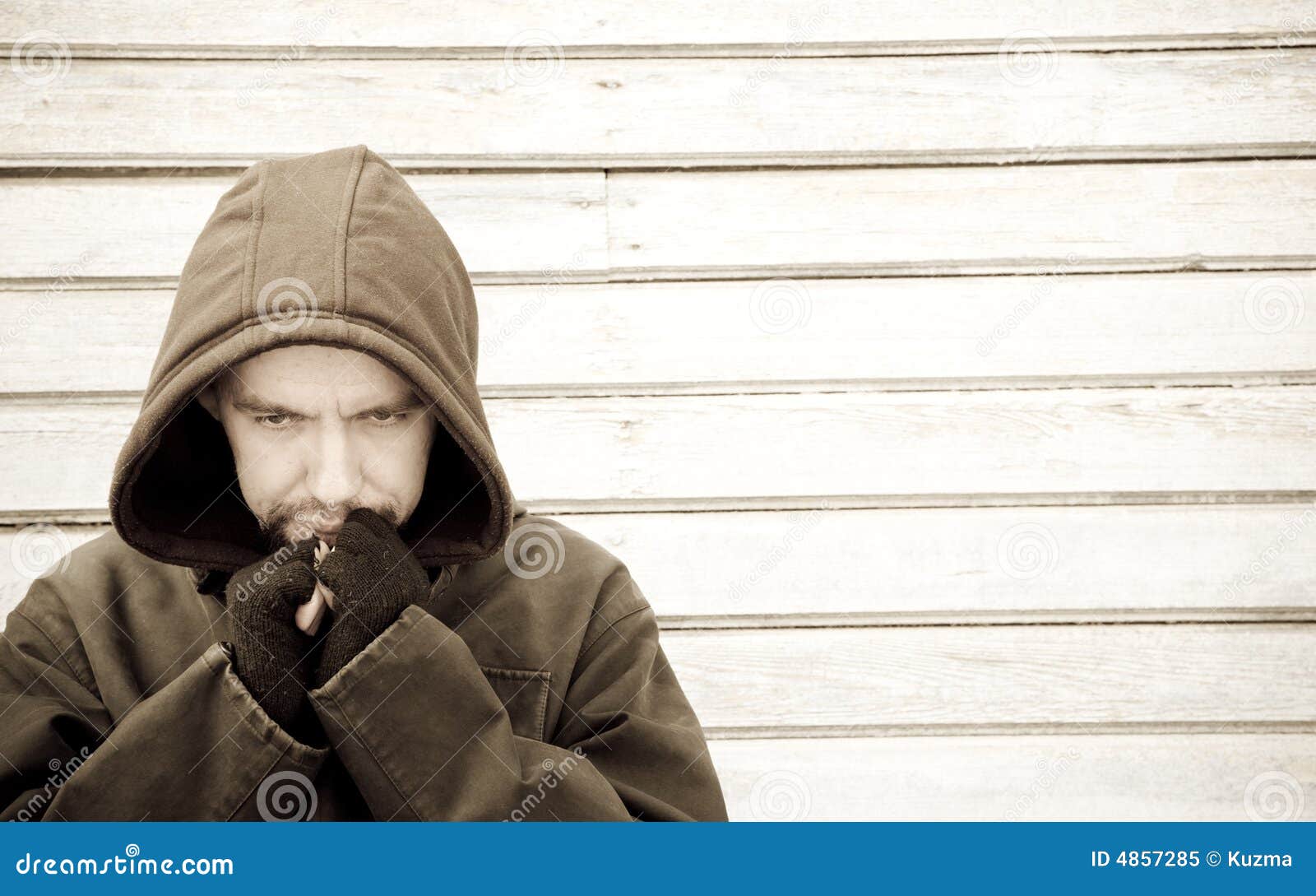Hobo man in problem stock image. Image of grow, outside - 4857285