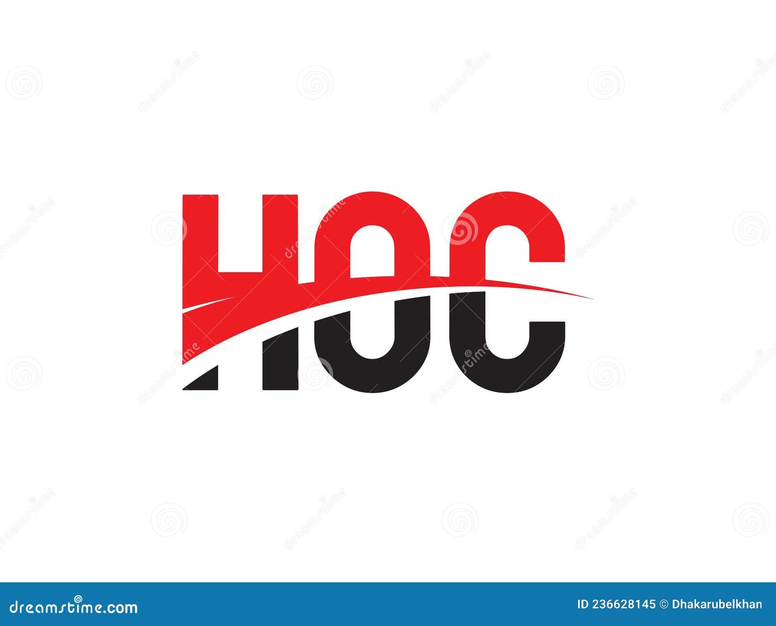 HOC Letter Initial Logo Design Vector Illustration Stock Vector ...