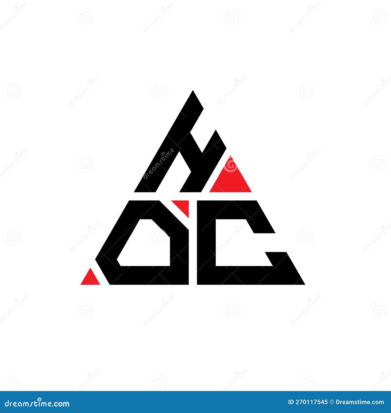 HOC Triangle Letter Logo Design with Triangle Shape. HOC Triangle Logo ...