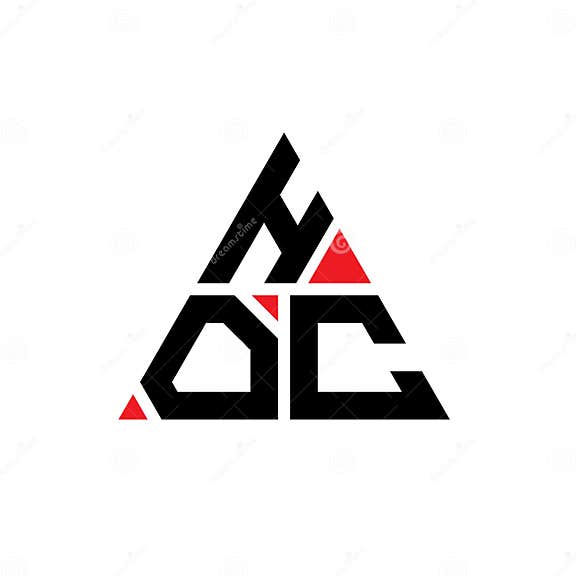 HOC Triangle Letter Logo Design with Triangle Shape. HOC Triangle Logo ...