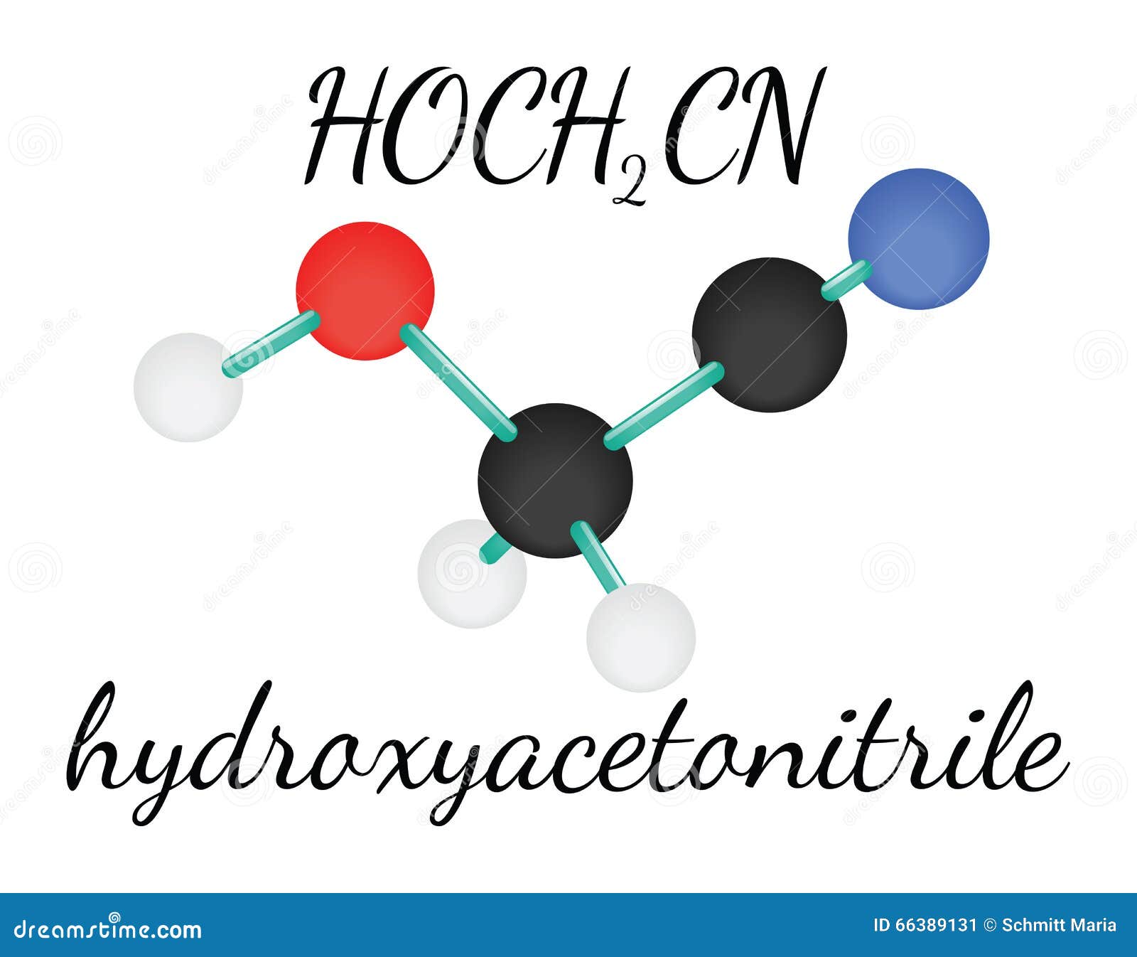 HOCH2CN Hydroxyacetonitrile Molecule Cartoon Vector | CartoonDealer.com ...